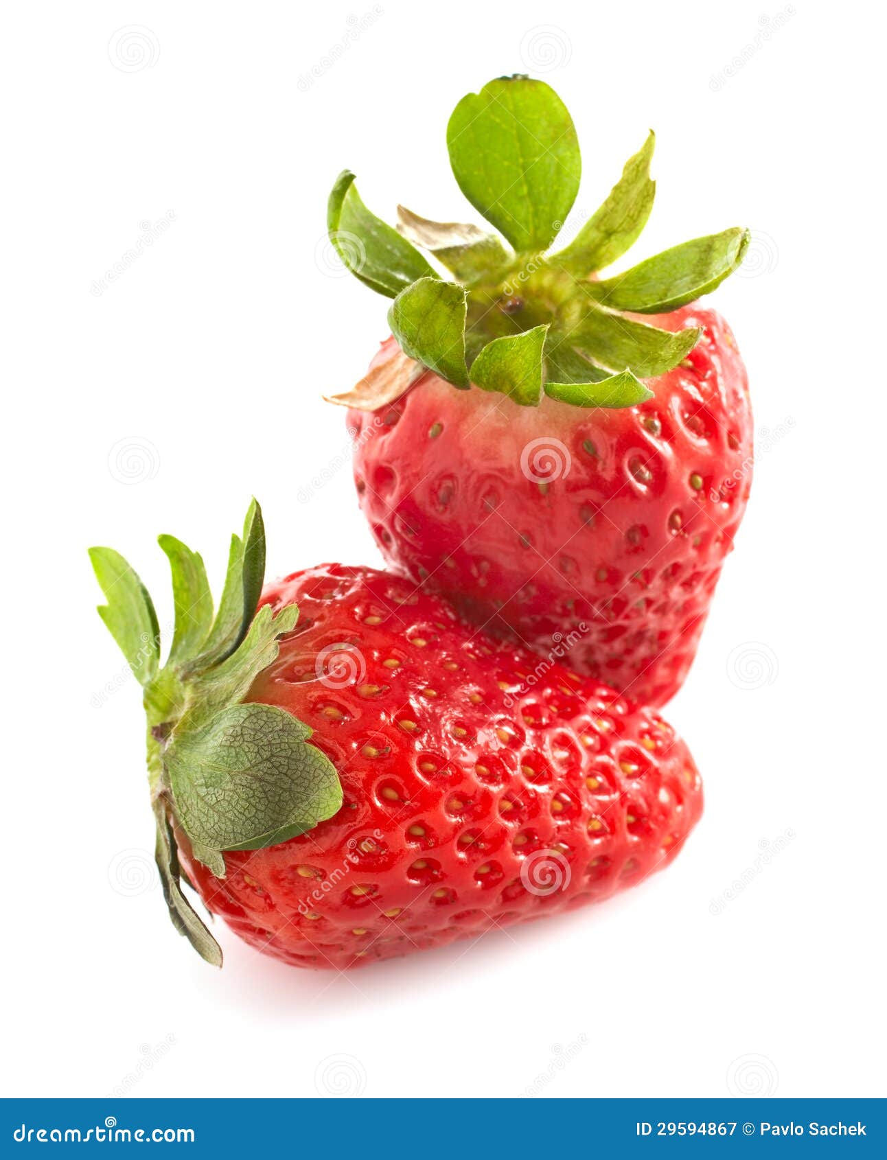 Two strawberries stock image. Image of healthy, closeup - 29594867