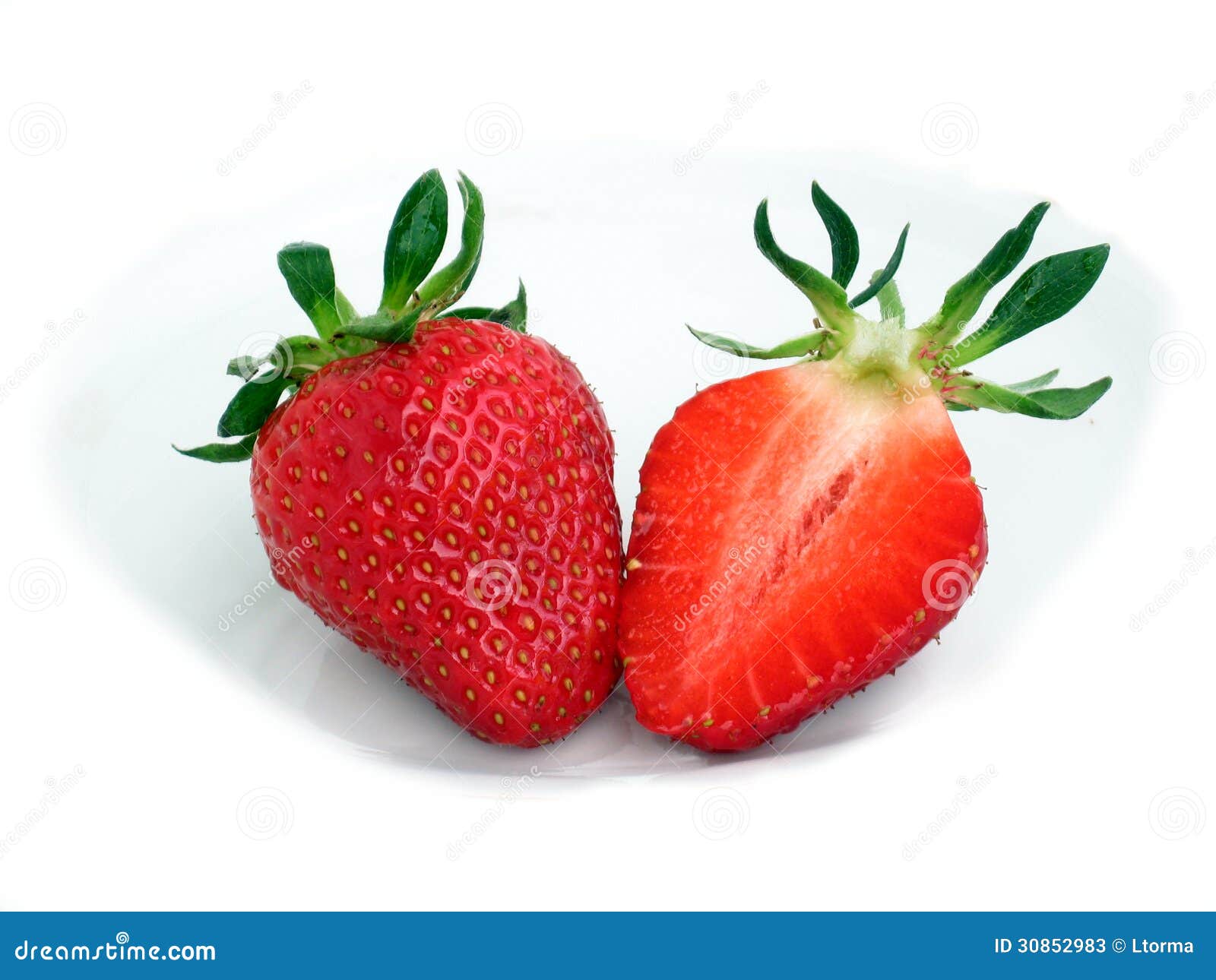 Two strawberries stock image. Image of ripe, strawberry - 30852983