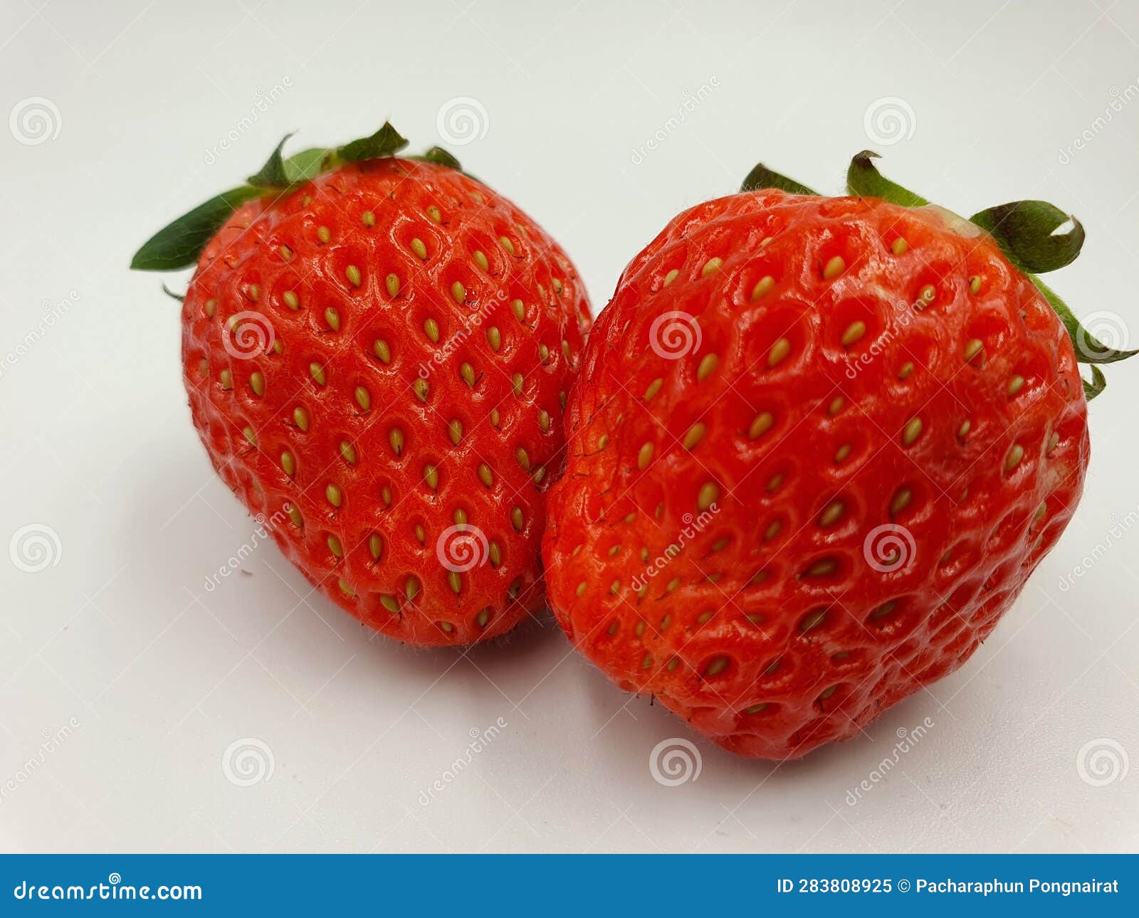 Two strawberries stock image. Image of breakfast, tomato - 283808925