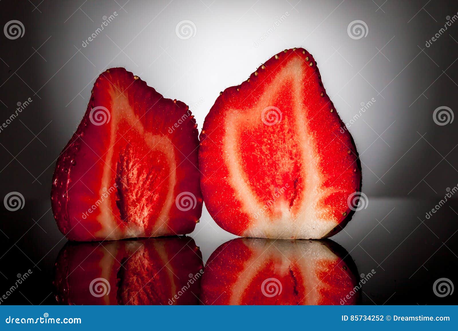 Two Strawberry Slice stock photo. Image of ripe, sweet - 85734252