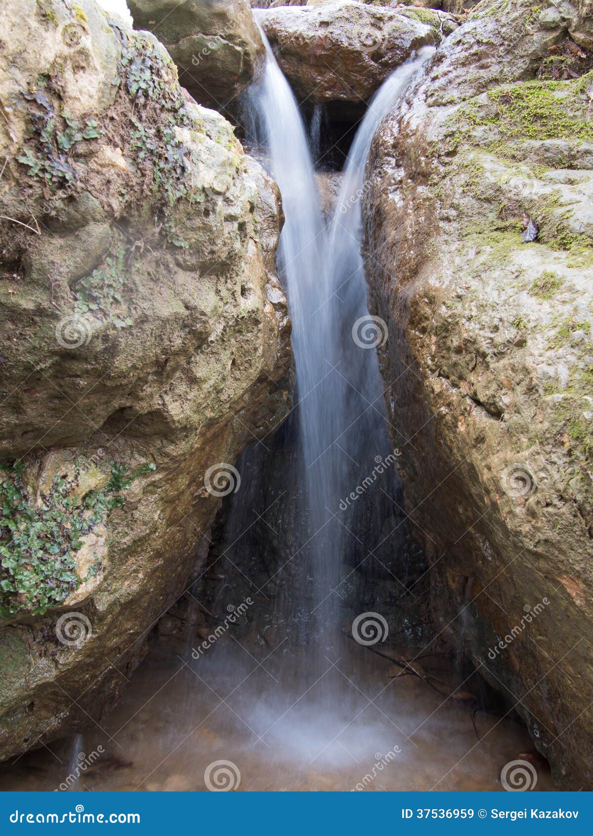 Two Streams Merge into a Single Stock Image - Image of north, rapid ...