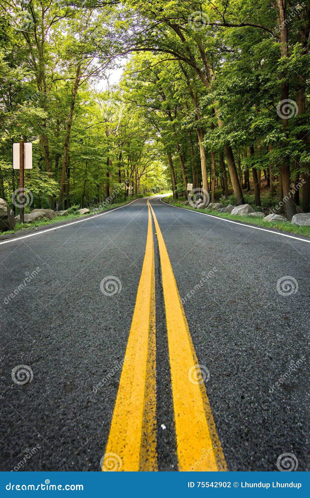 Two street yellow line stock photo. Image of street, lines - 75542902