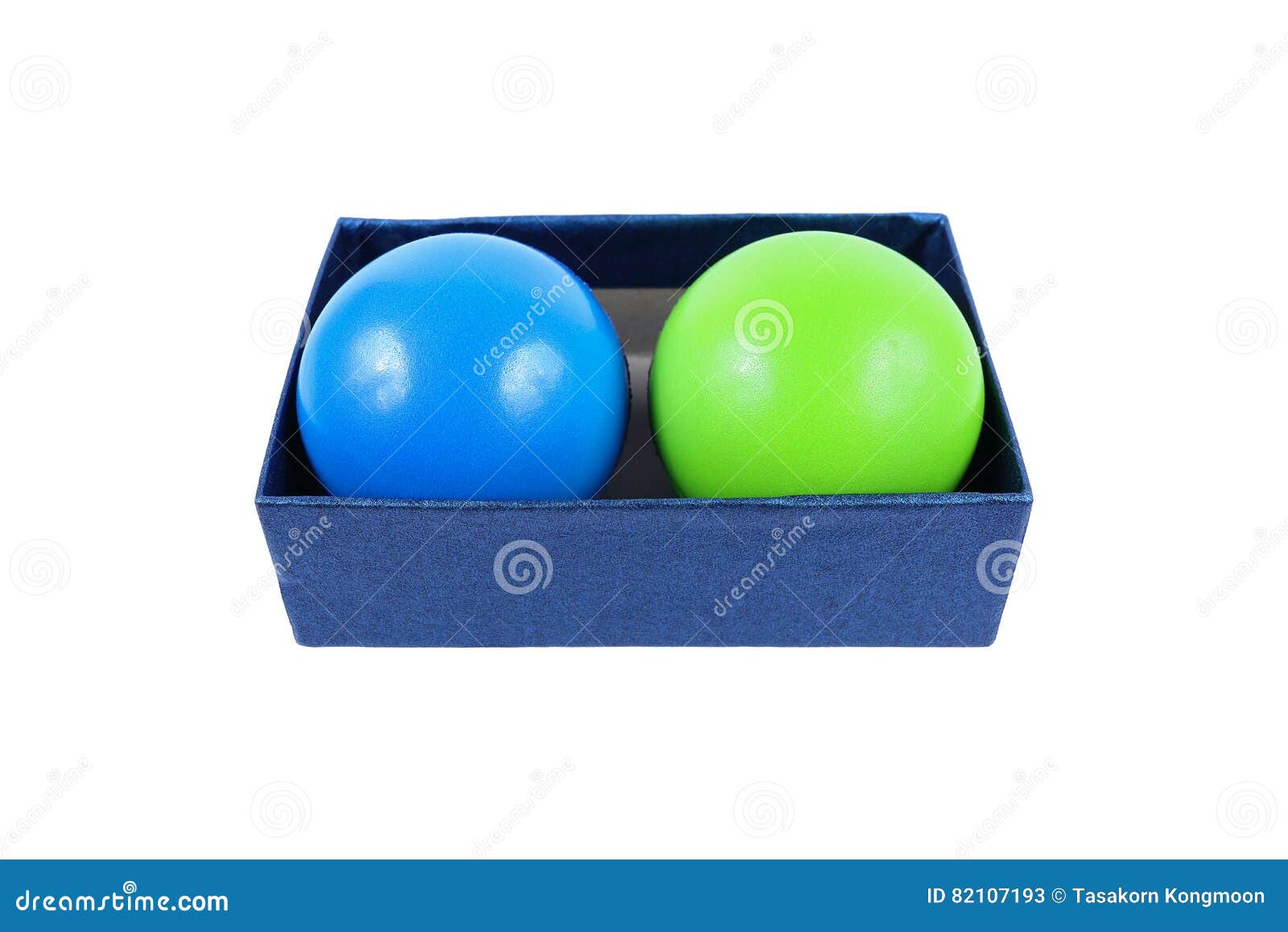 Two Stress Balls in Rectangle Box Isolated on White Stock Image - Image ...