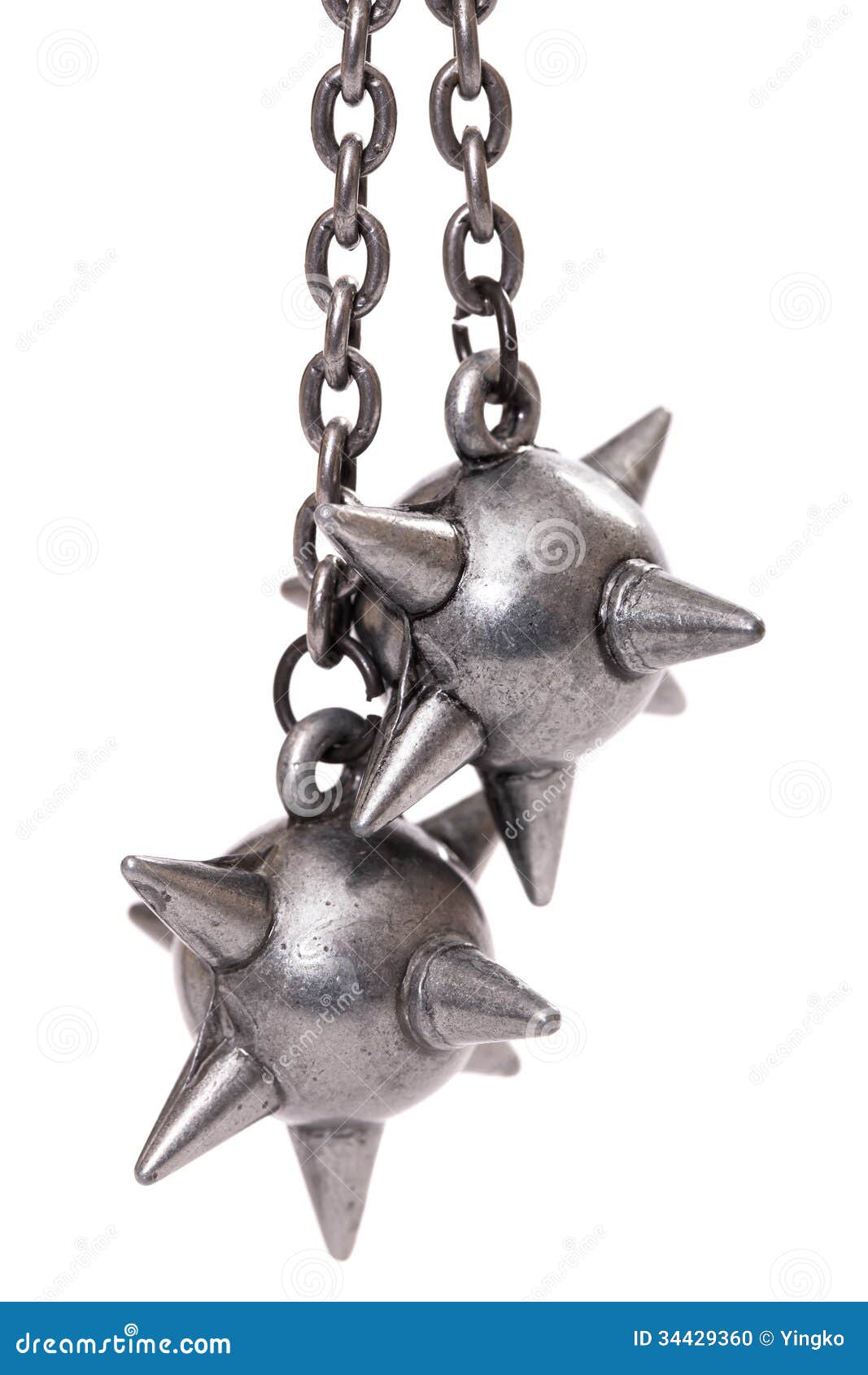 Two Striking Heads of Flail Stock Photo - Image of dangerous, balls ...