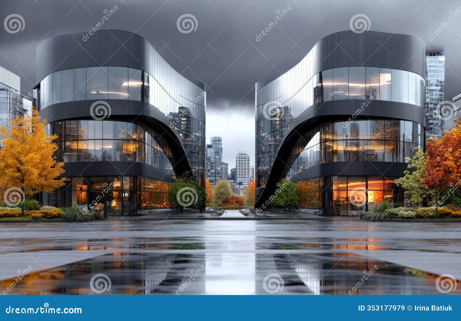 Two Striking Modern Structures Showcase Innovative Architecture Stock ...