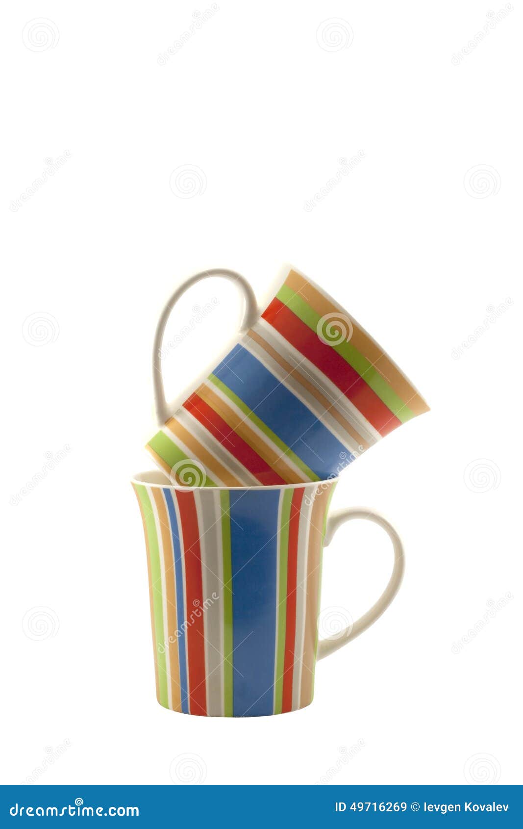 Two striped cups stock image. Image of copy, coffee, clean - 49716269