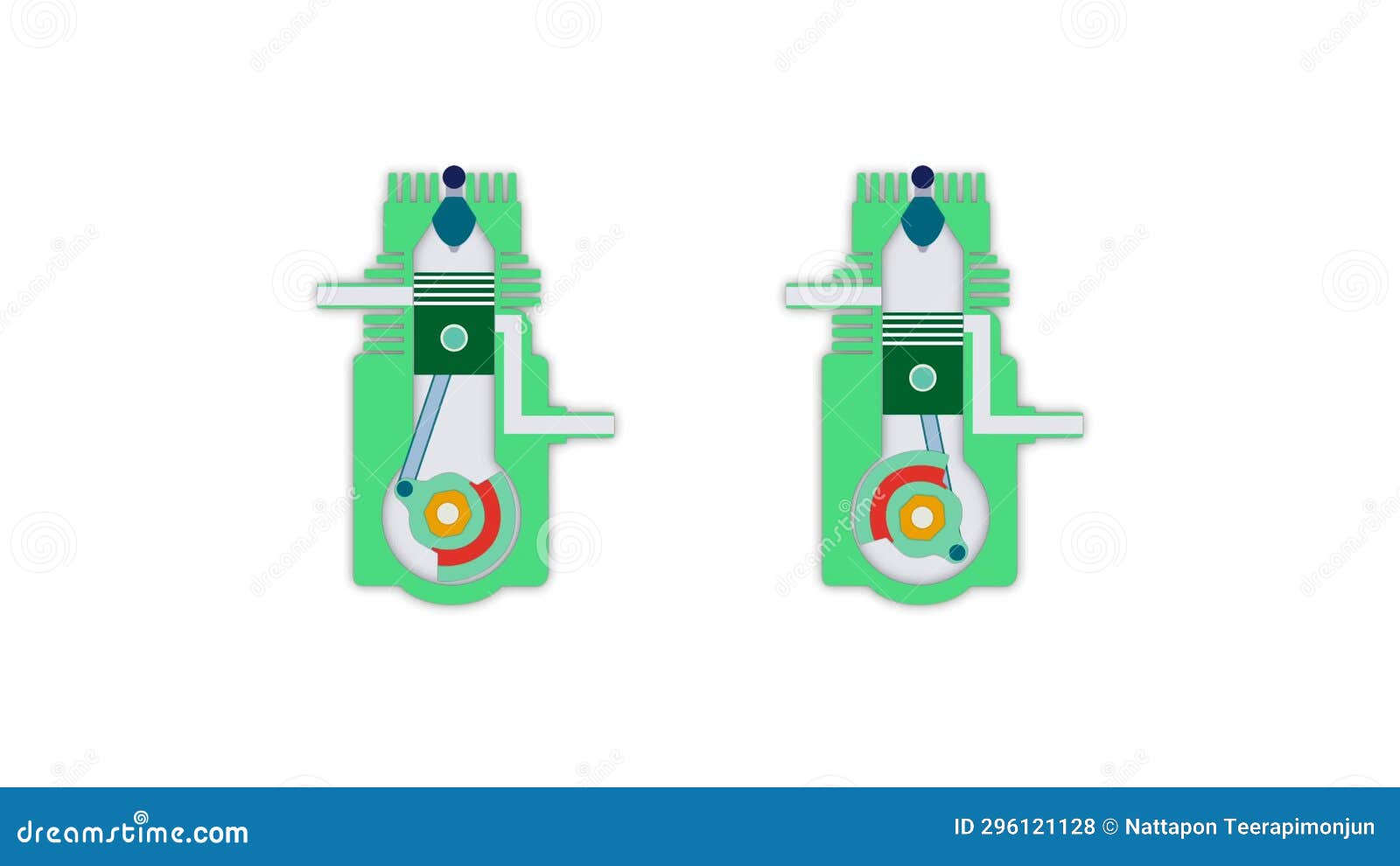 Two Stroke Cycle Internal Combustion Engine, Two-stroke Engine ...
