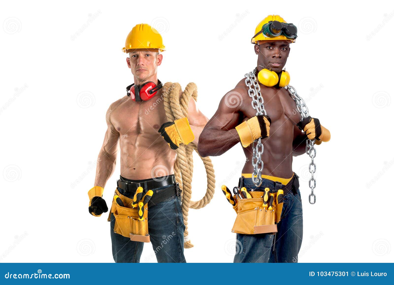 Strong Construction Workers Stock Image - Image of engineers ...
