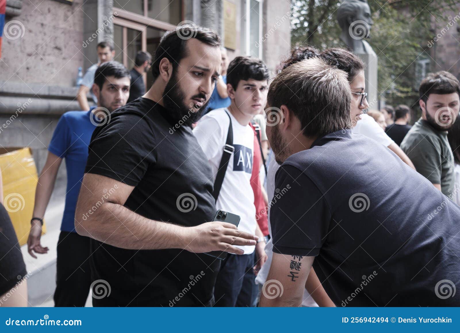 Two Students are Arguing about Something Enthusiastically Editorial ...