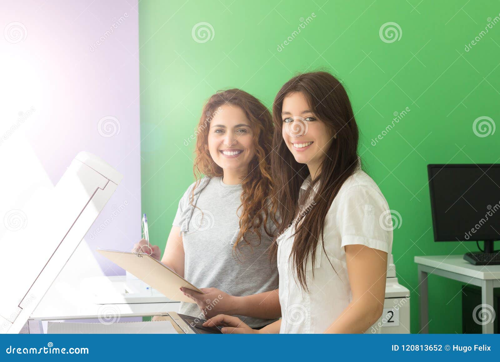 Young Students at a Copy Center Stock Photo - Image of industry, casual ...