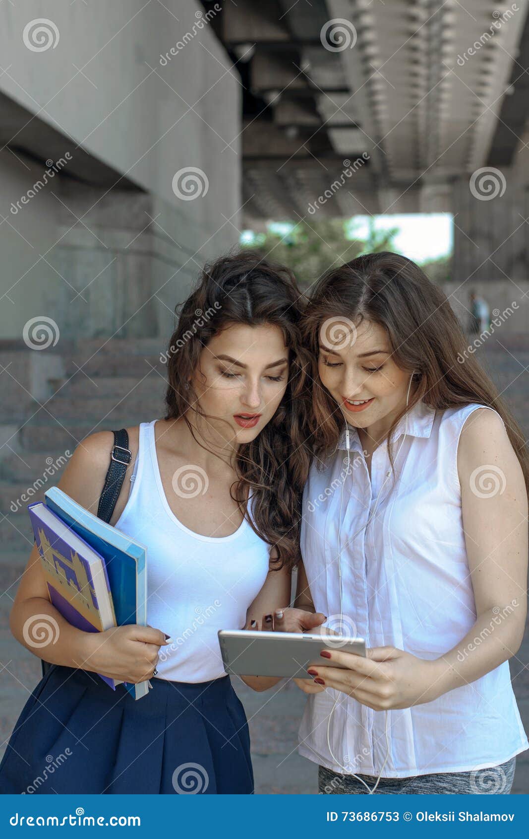 Two Students are Discussing about Studying Stock Image - Image of girls ...