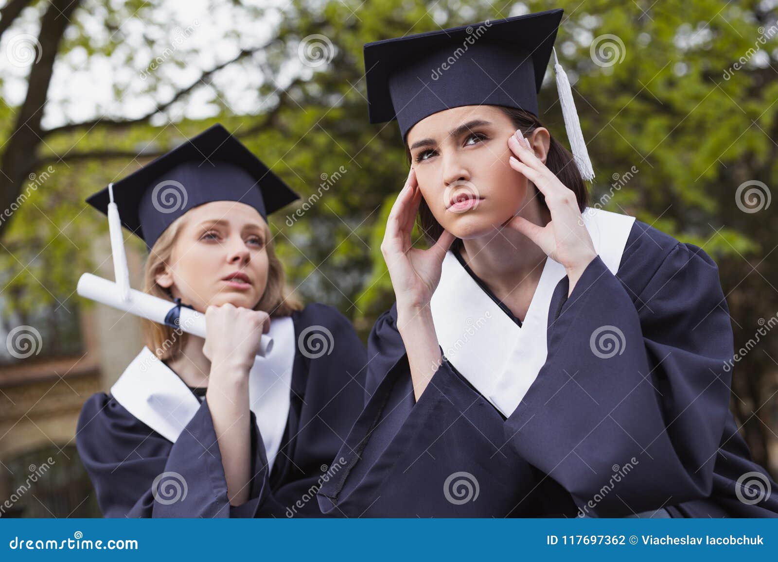 Two Students Feeling Lost after Graduation Stock Photo - Image of plan ...