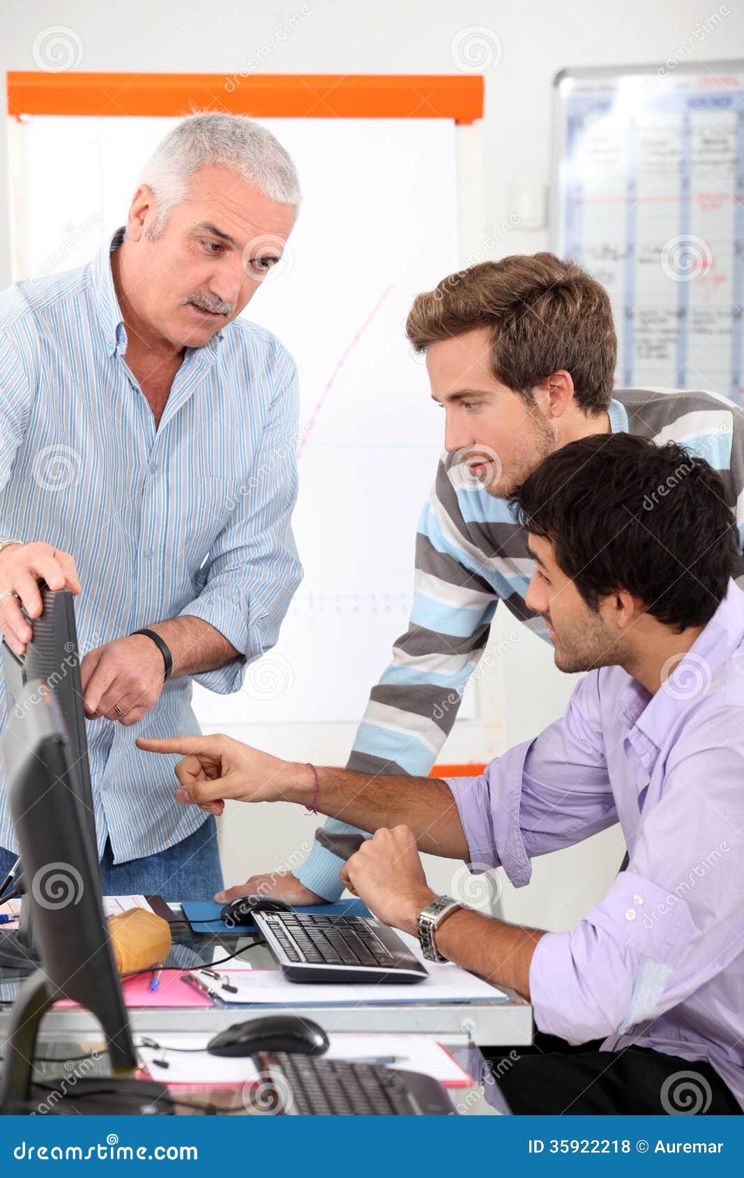 Two Students Having Discussion Stock Photo - Image of shirt, mouse ...