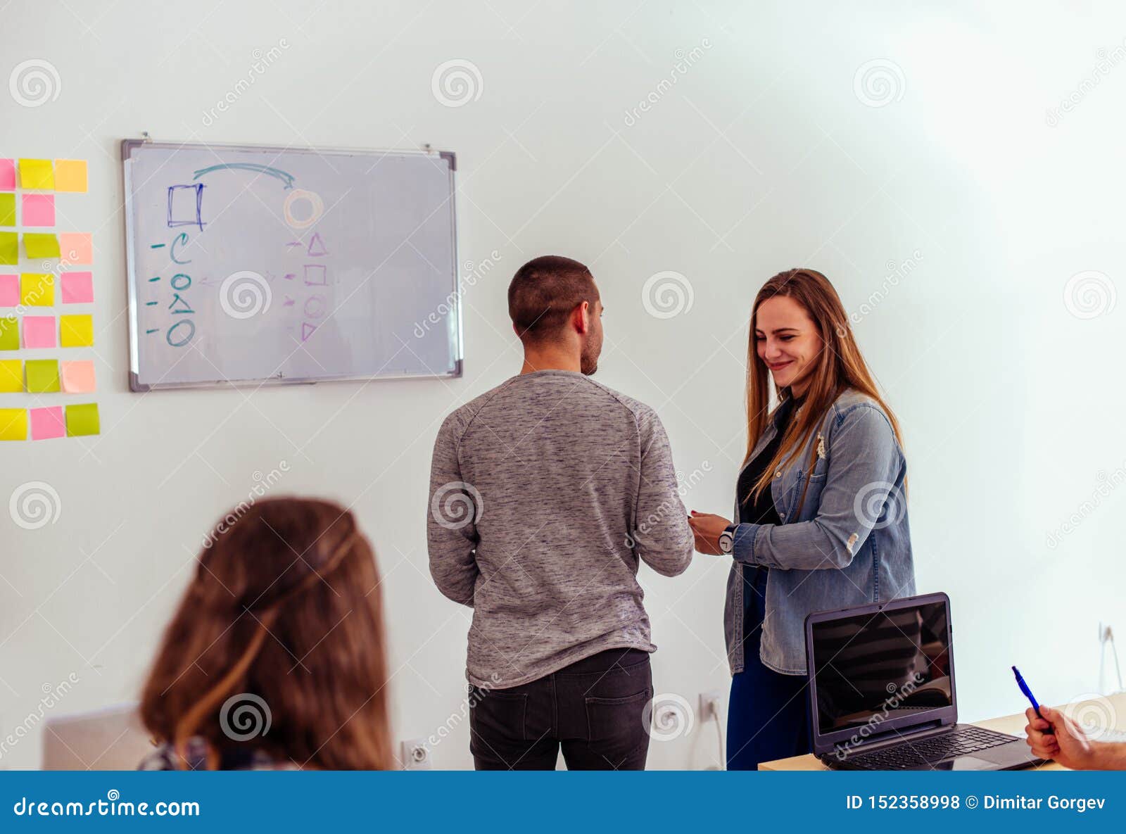 Two Students Having a Presentation Stock Photo - Image of meeting ...