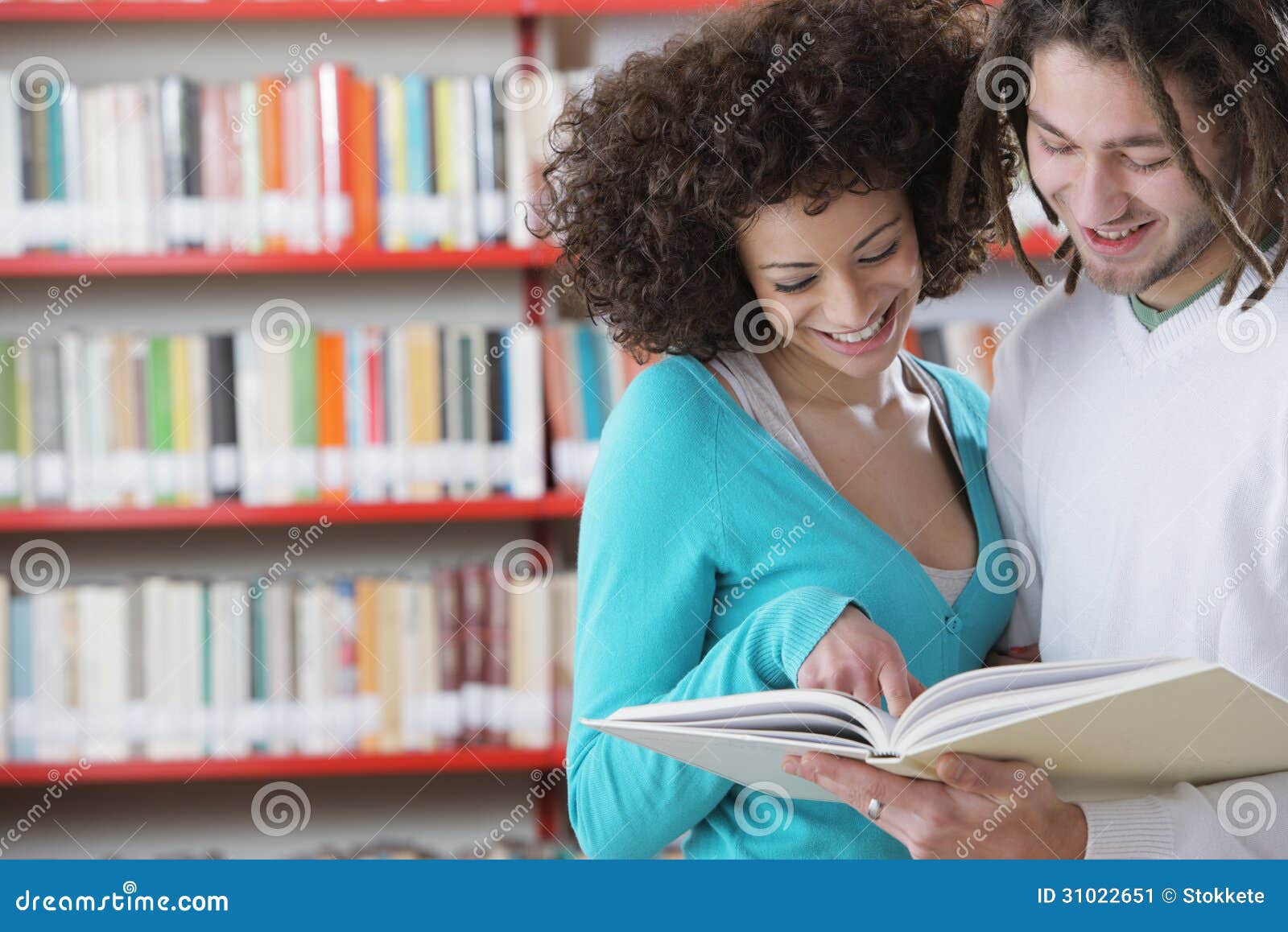 Two Students Reading a Book Stock Image - Image of hair, rastafarian ...