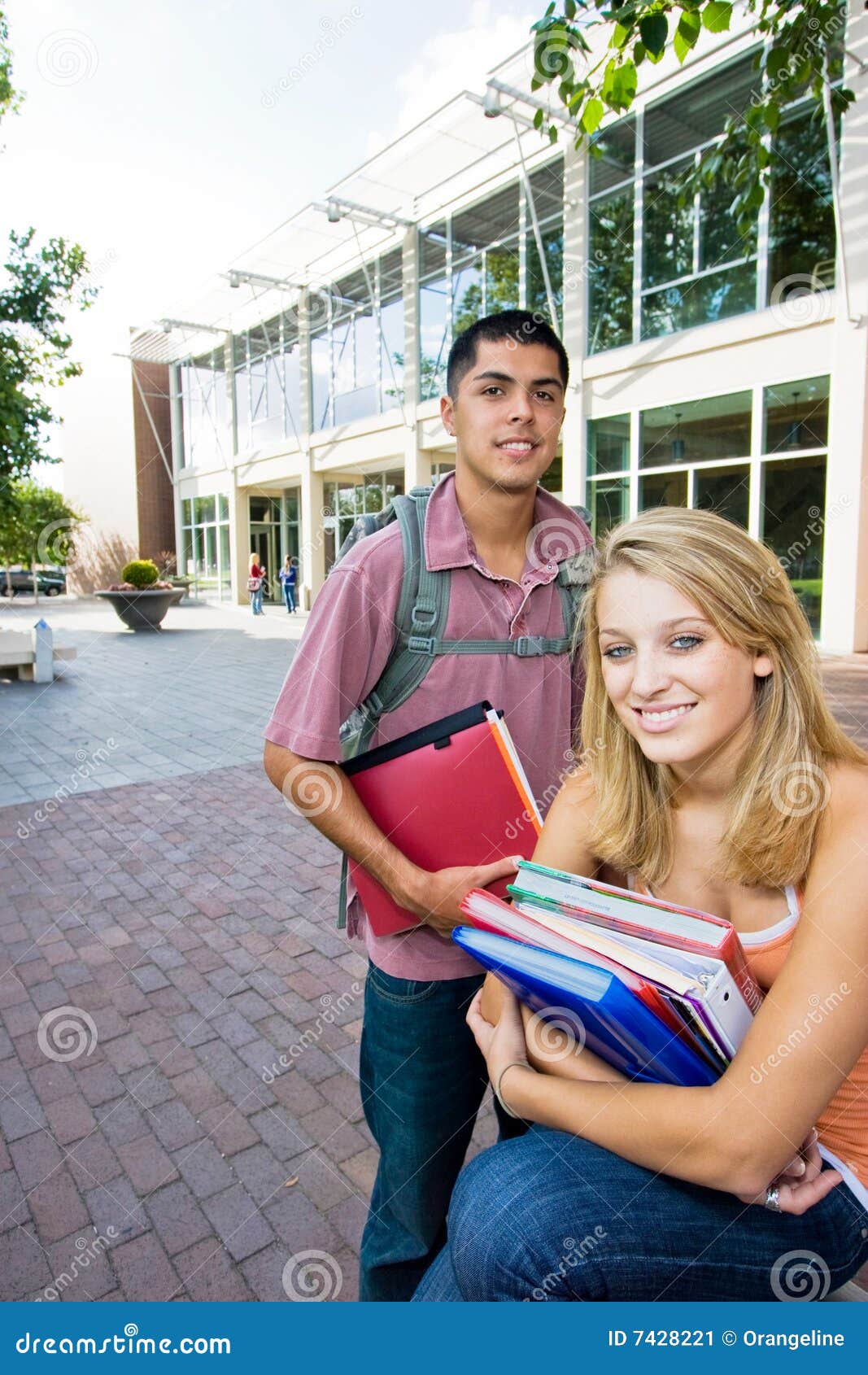 Two Students at School stock image. Image of creased, future - 7428221