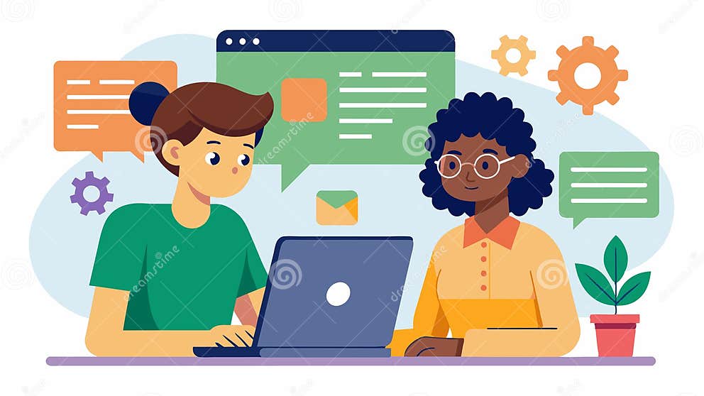 Two Students Work Together To Debug Their Coding Project Using Critical Thinking Skills and ...