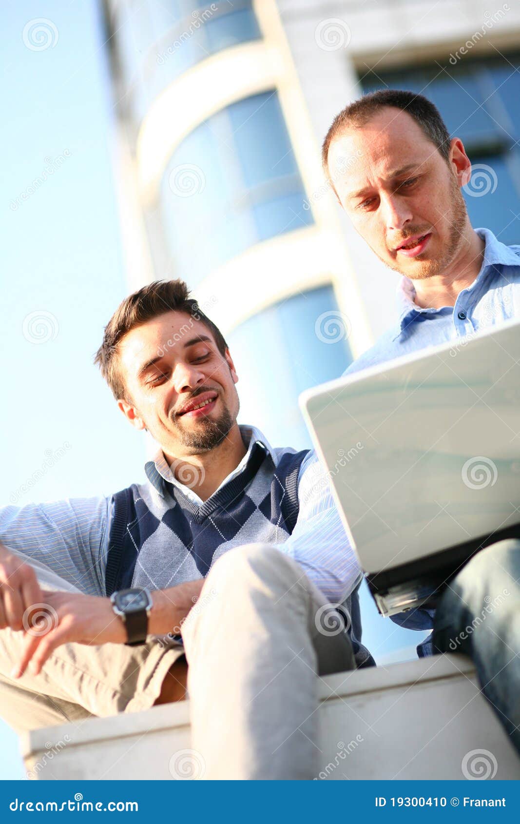 Two Students Working on Laptop Stock Photo - Image of friendly, casual ...