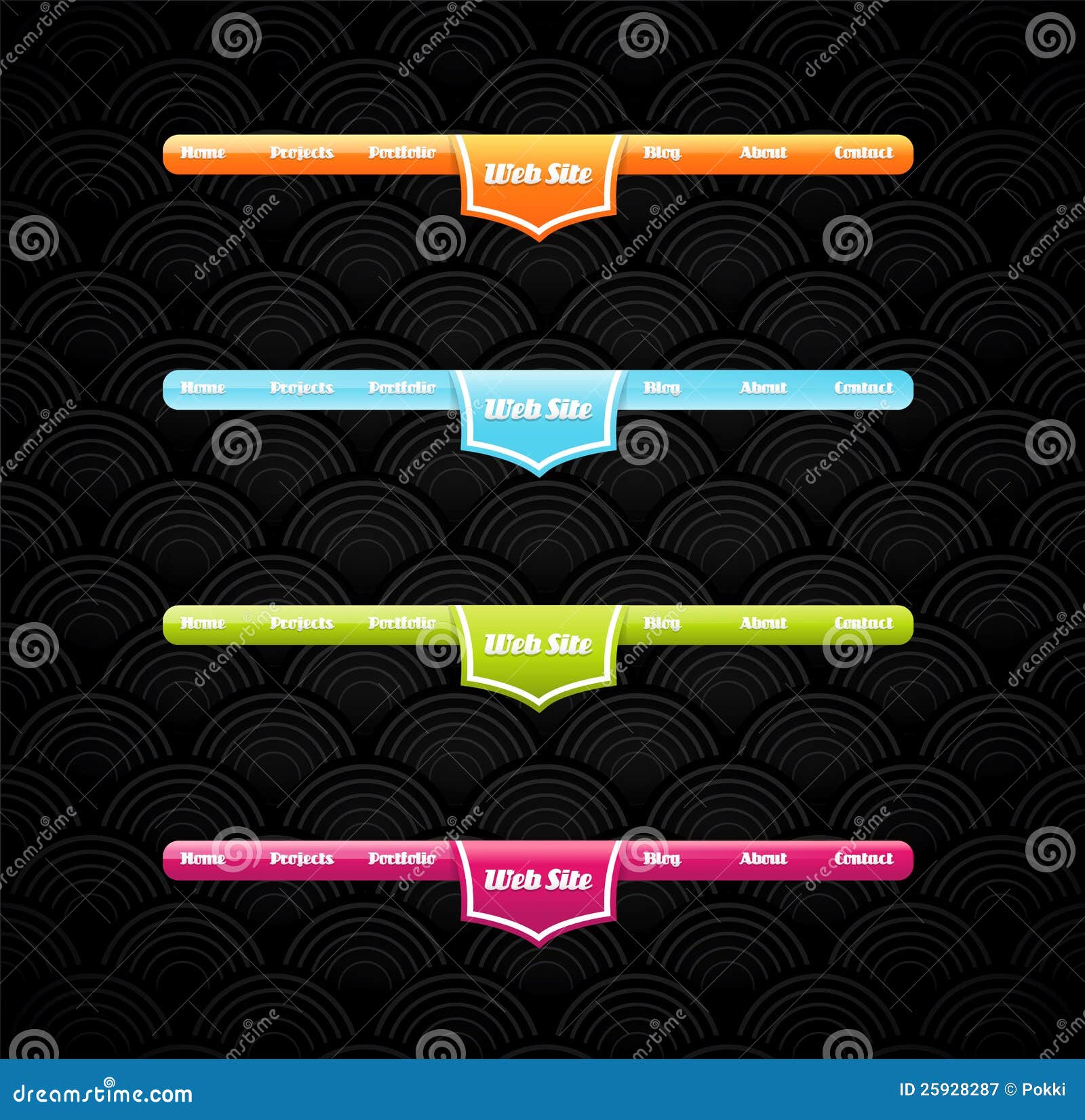 Two Stylish Website Banner Templates. Royalty Free Stock Photography ...