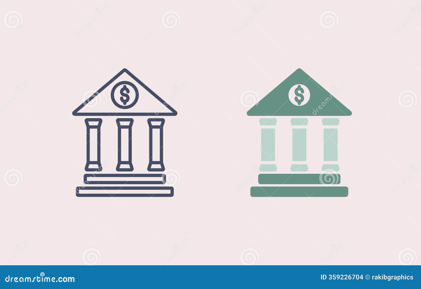 Bank Icon Vector. Illustration Isolated for Graphic and Web Design ...