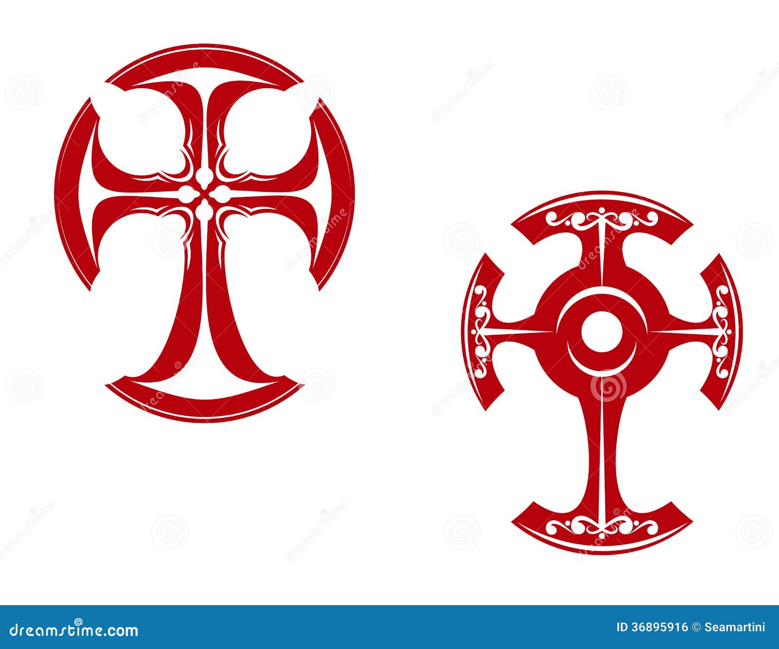 Two stylized crosses stock vector. Illustration of pray - 36895916