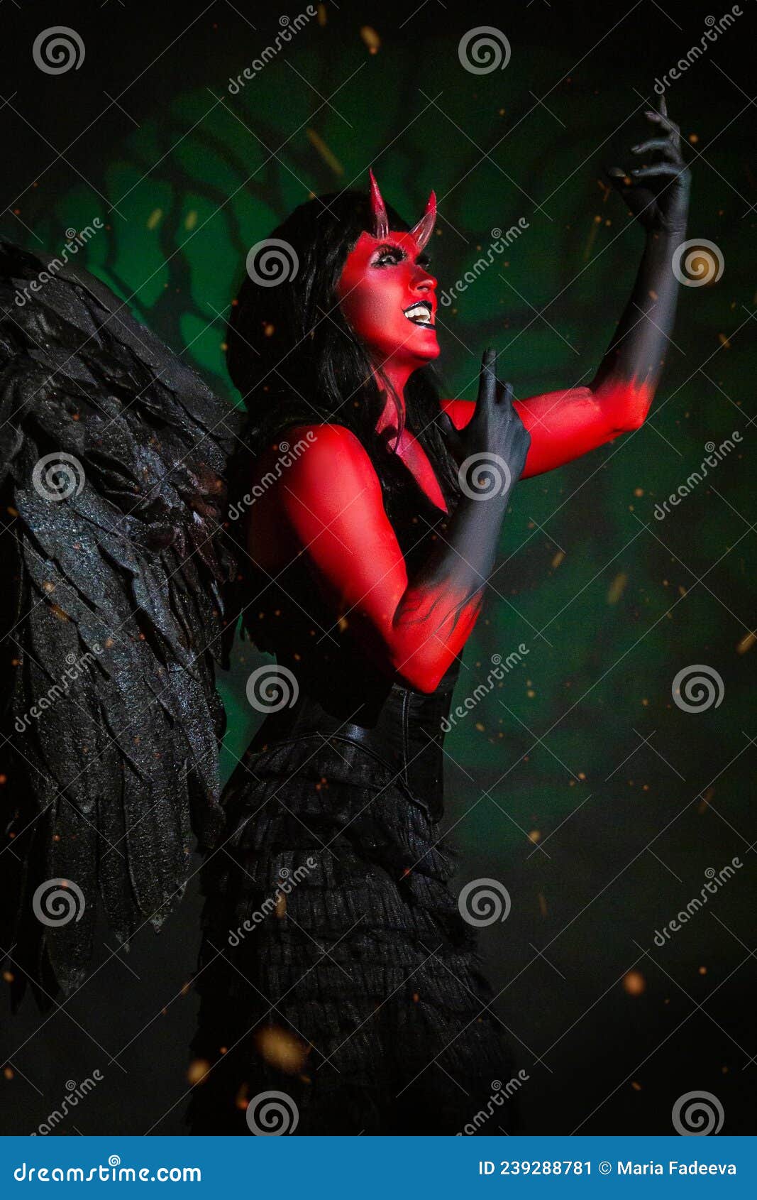 Lady Demon, Creative Photosession Stock Image - Image of lady, beauty ...