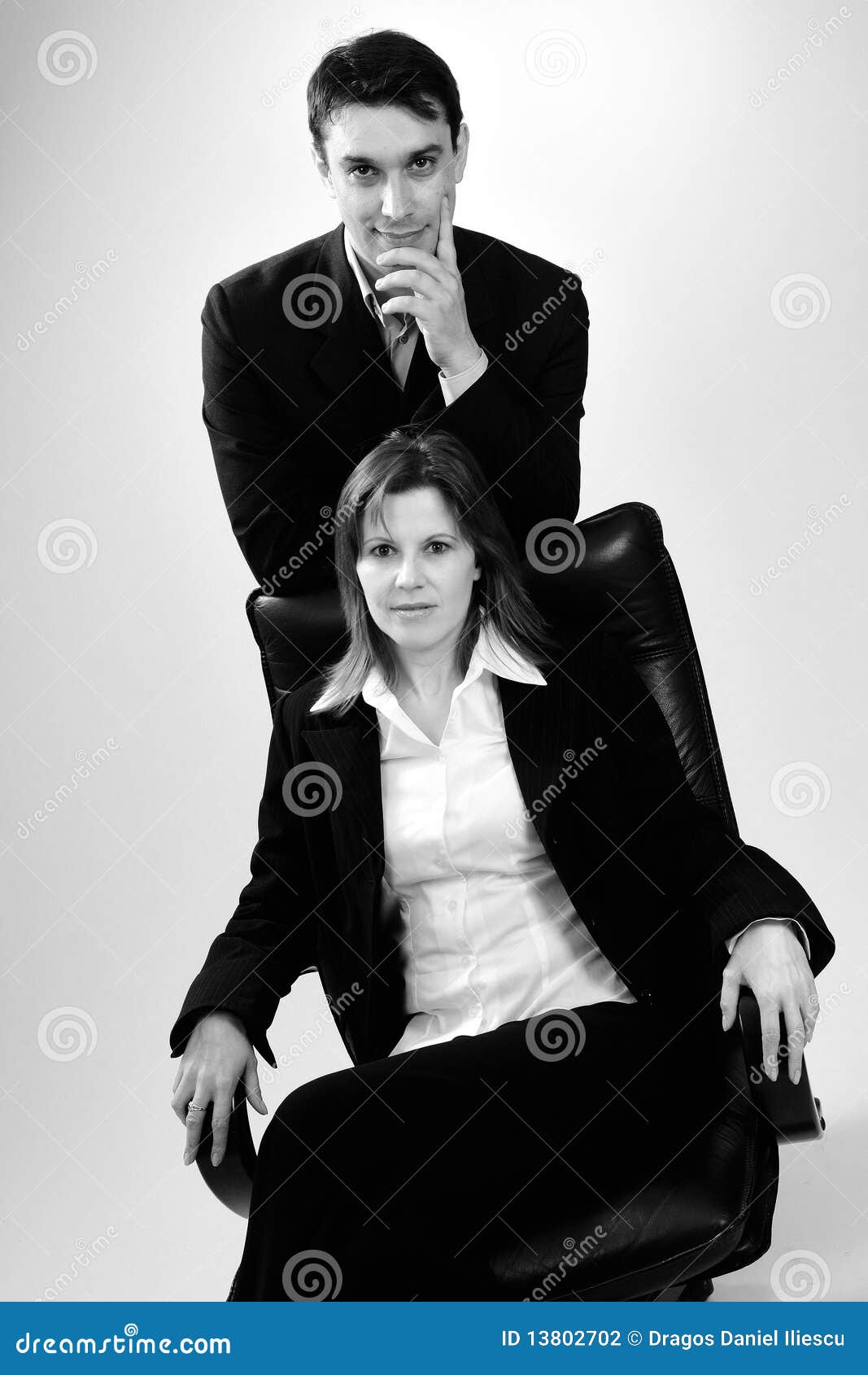 Two Successful Business People Portraits Stock Photo - Image of ...