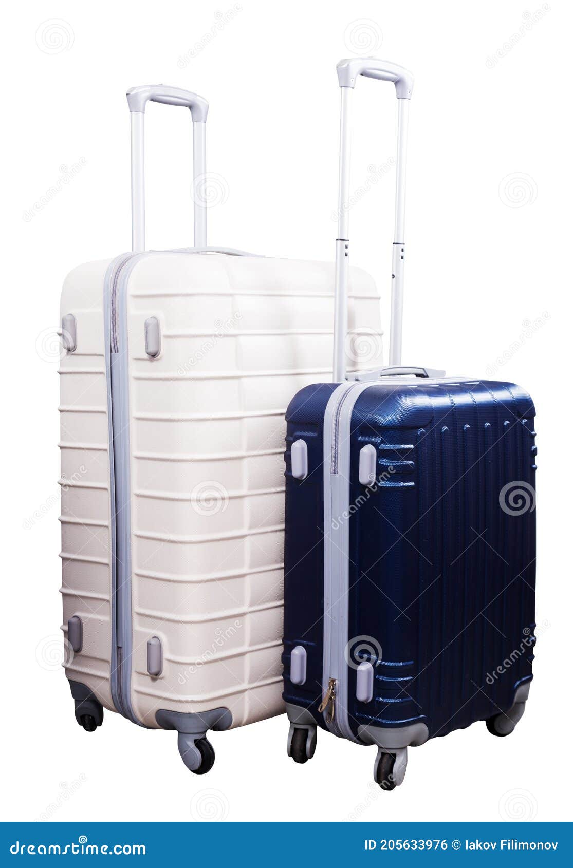 Two standing suitcases stock photo. Image of emblem - 205633976