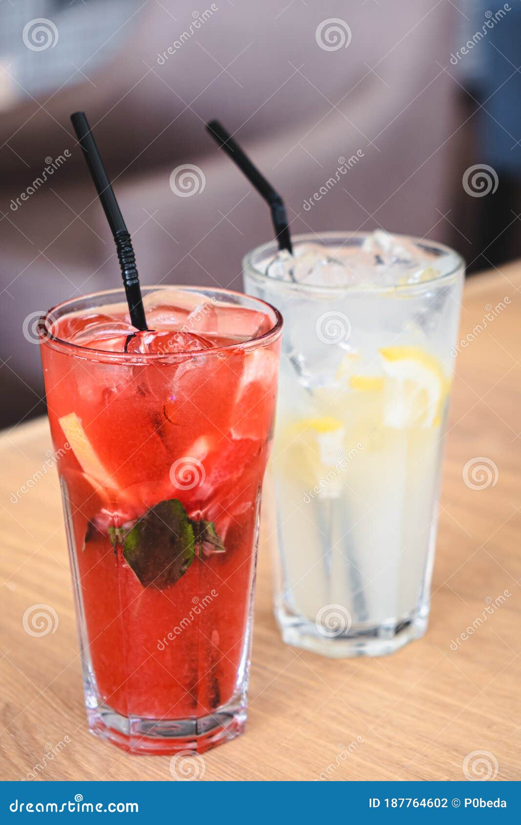 Two summer refreshments stock photo. Image of cocktail - 187764602