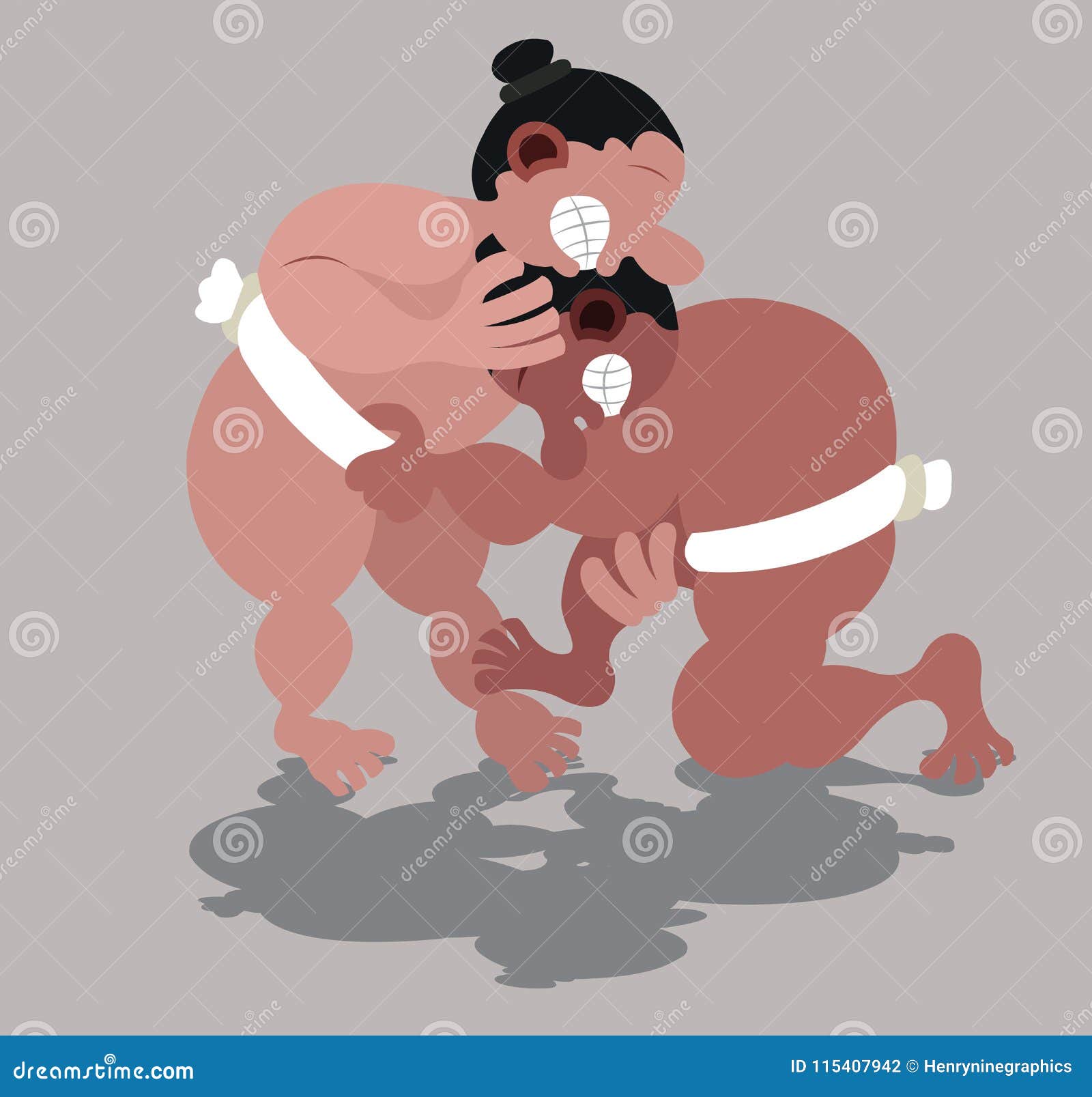 Sumo Wrestling competition stock vector. Illustration of twisting ...