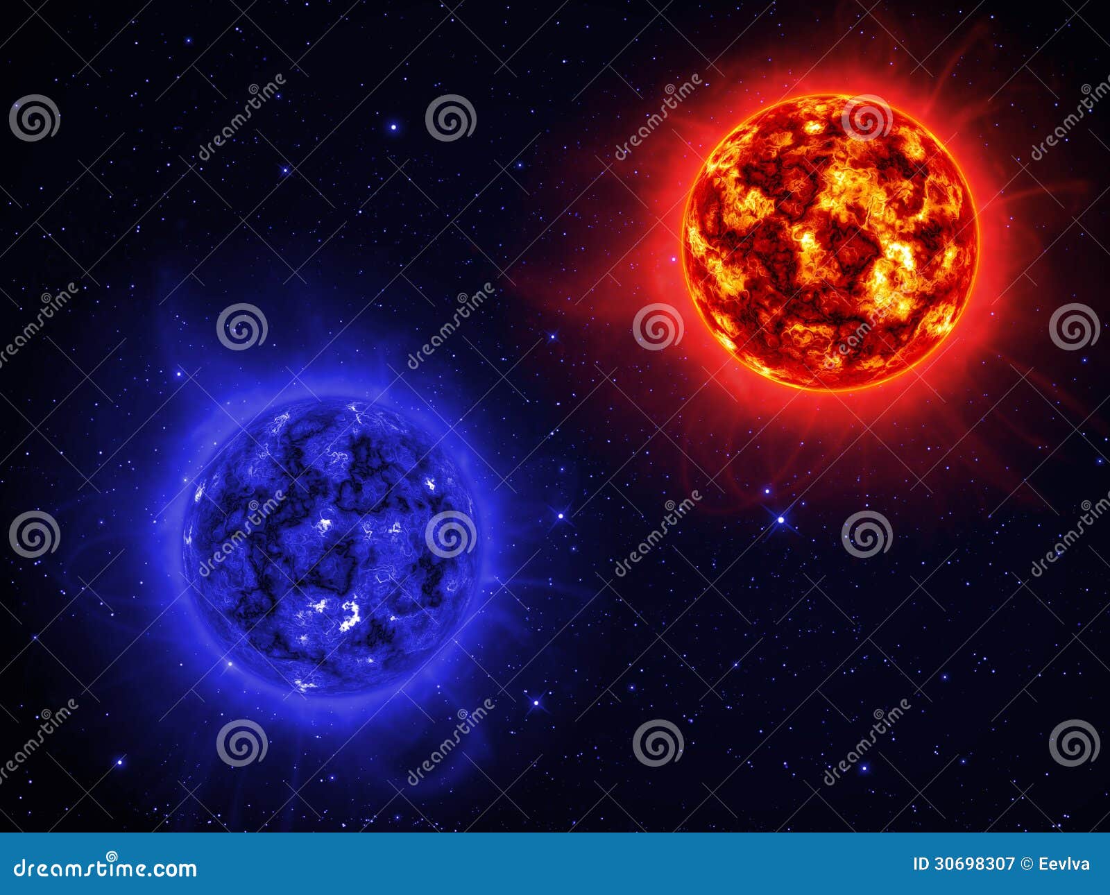 Two sun. stock illustration. Illustration of astronomy - 30698307