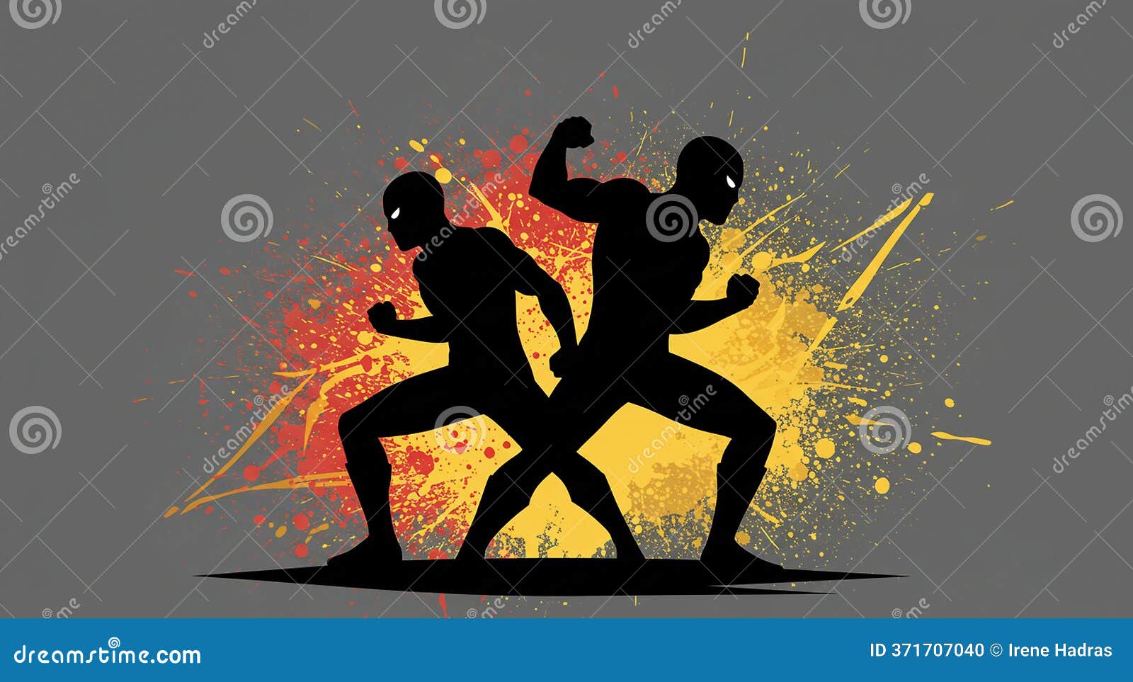 Superhero In A Dynamic Pose With A Flowing Cape, Emblematic Costume ...