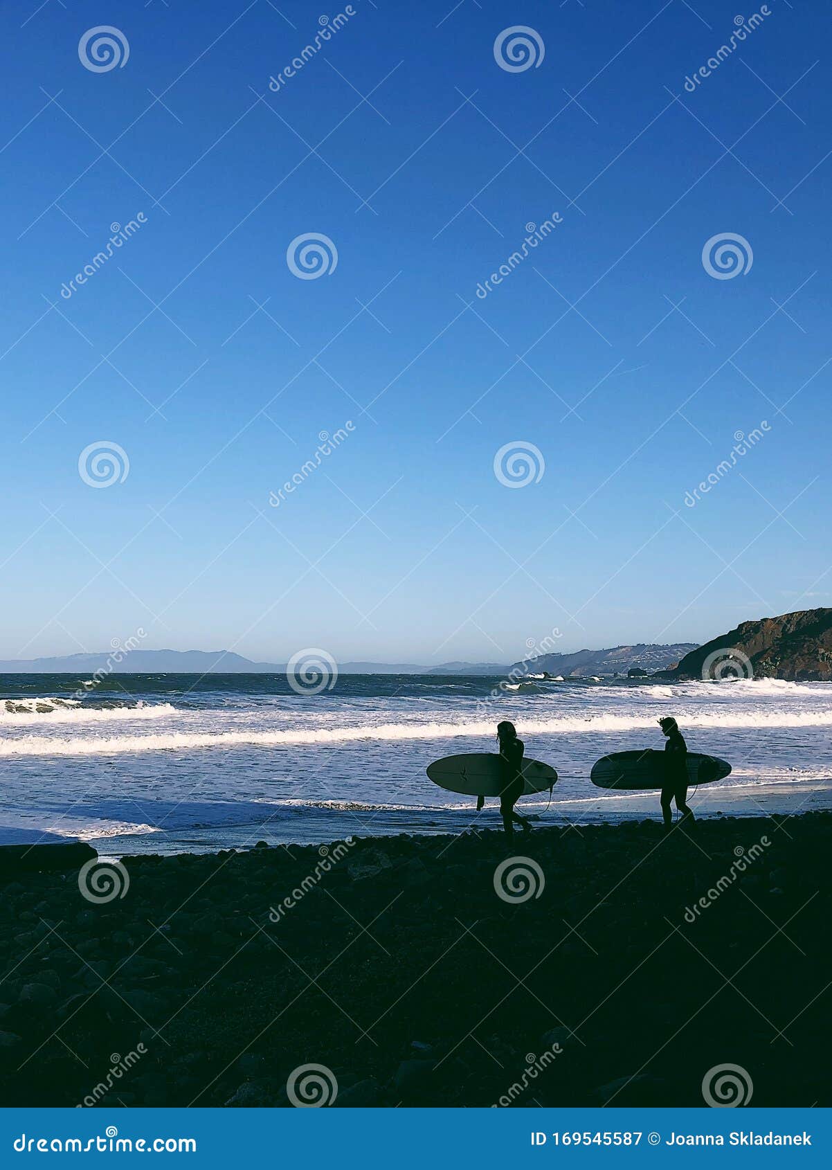 Two Surfers Walking on a Beach in California Editorial Photography ...