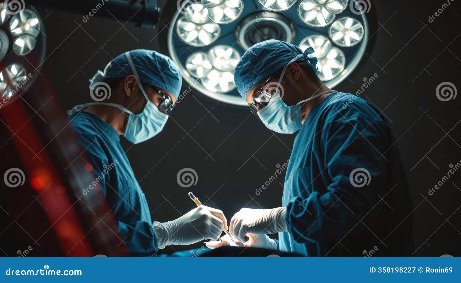Two Surgeons Operating on a Patient Stock Image - Image of team ...