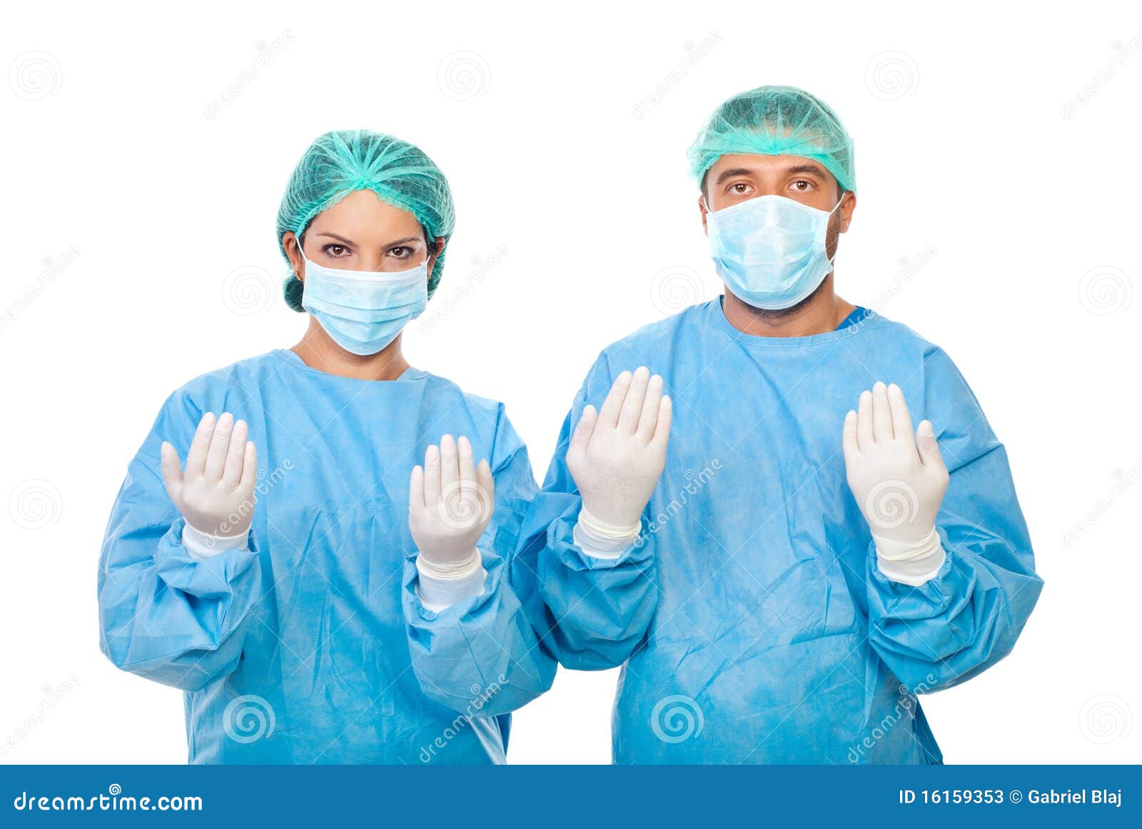 Two Surgeons Ready For Surgery Stock Photos - Image: 16159353