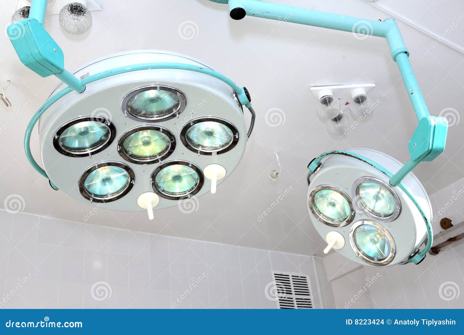 Two surgical lamps stock photo. Image of surgery, objects - 8223424