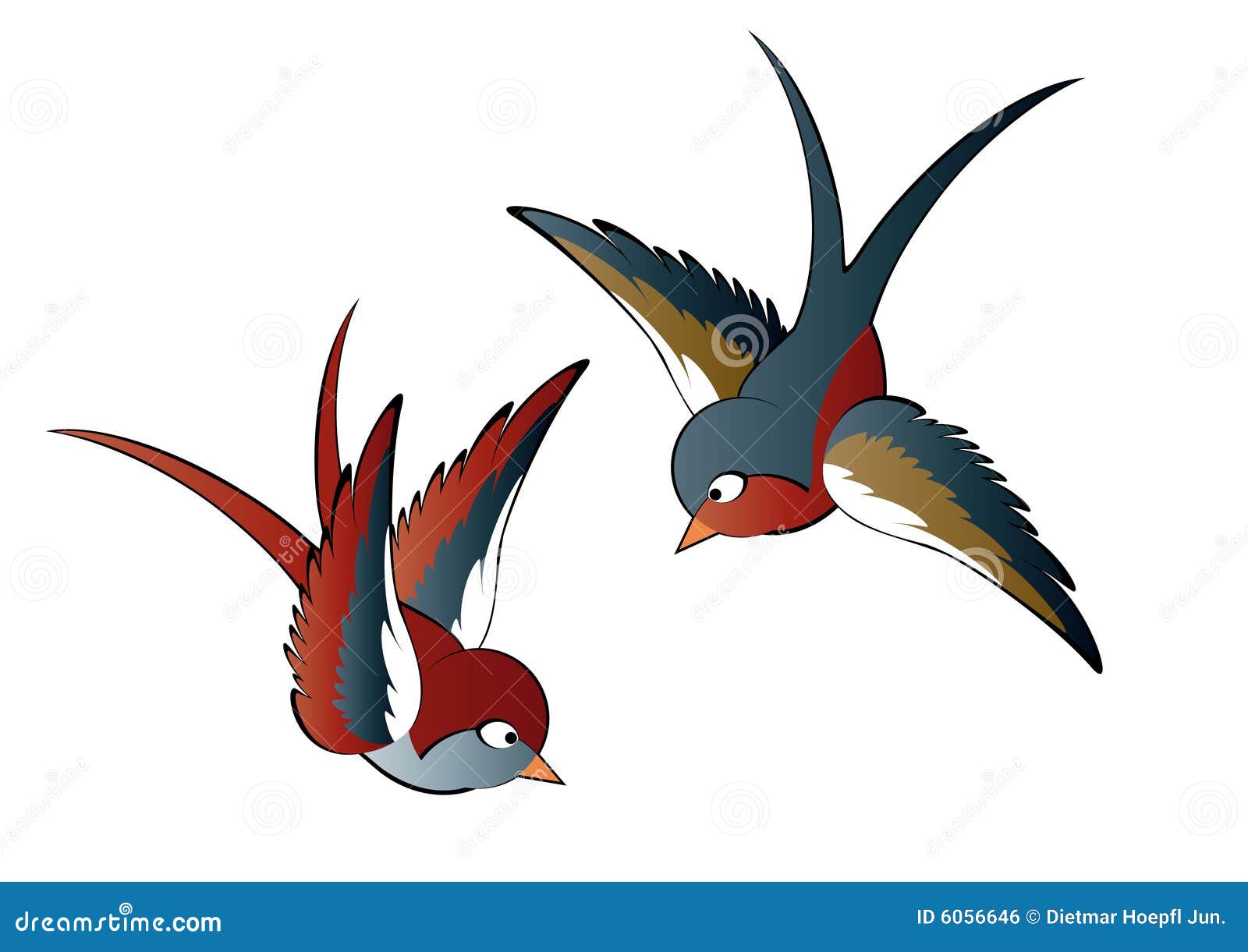 Two Swallow Drawing