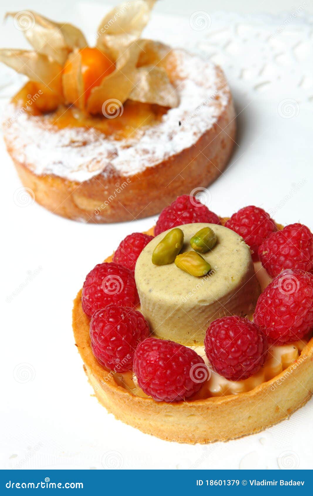 Two Sweet Cakes stock image. Image of birthday, brown - 18601379