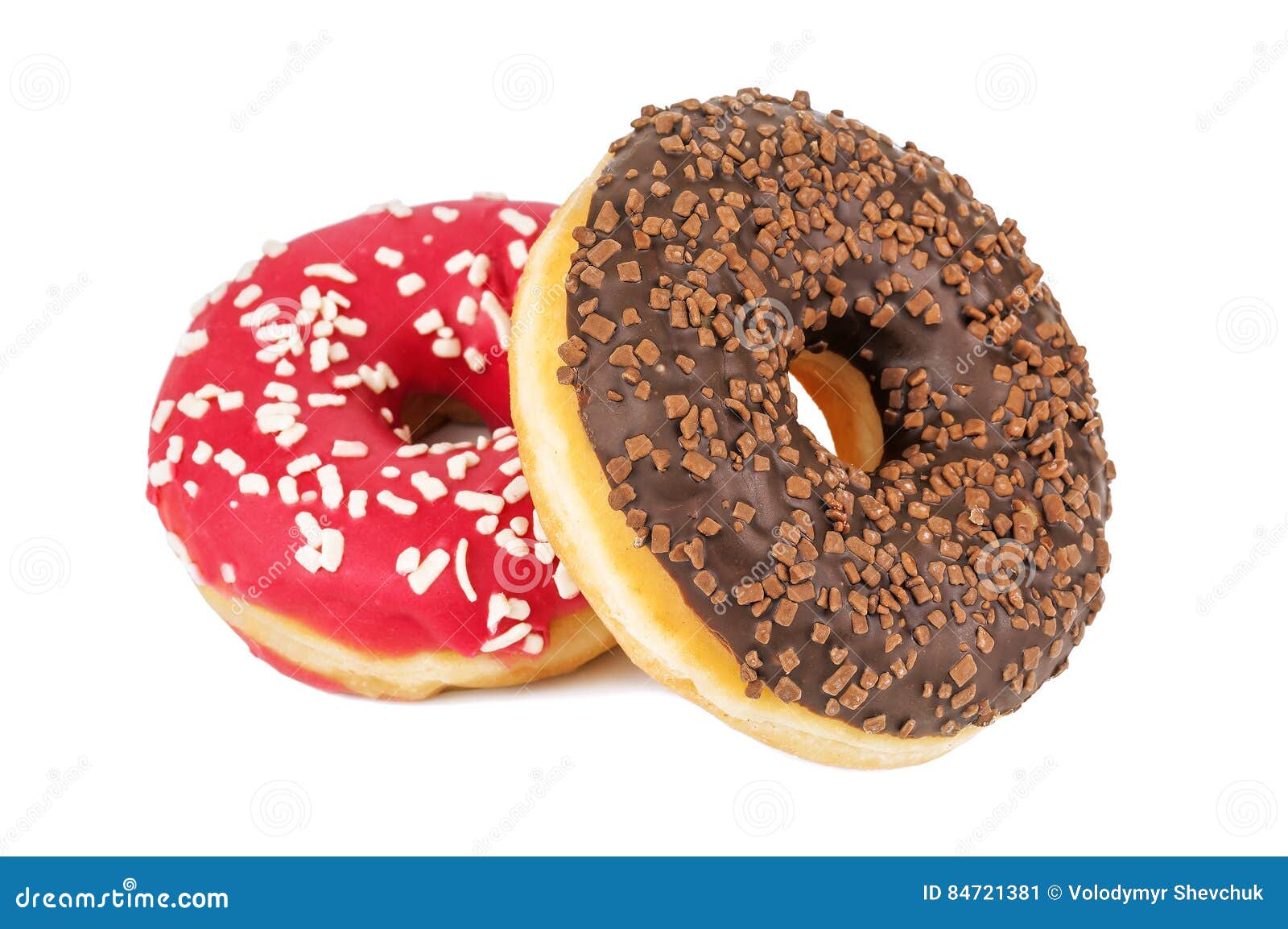 Two sweet donuts stock image. Image of american, indulgence - 84721381