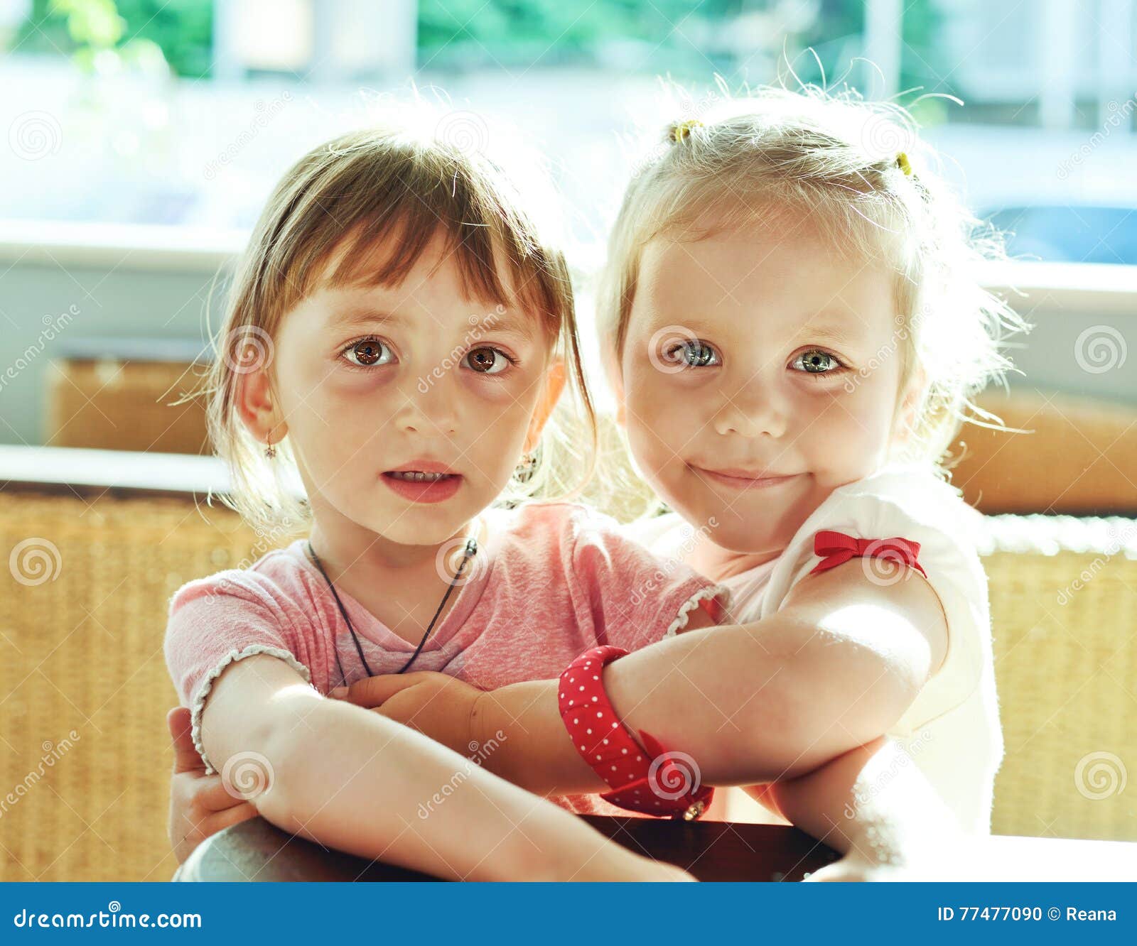 Two sweet friends stock photo. Image of help, human, kids - 77477090