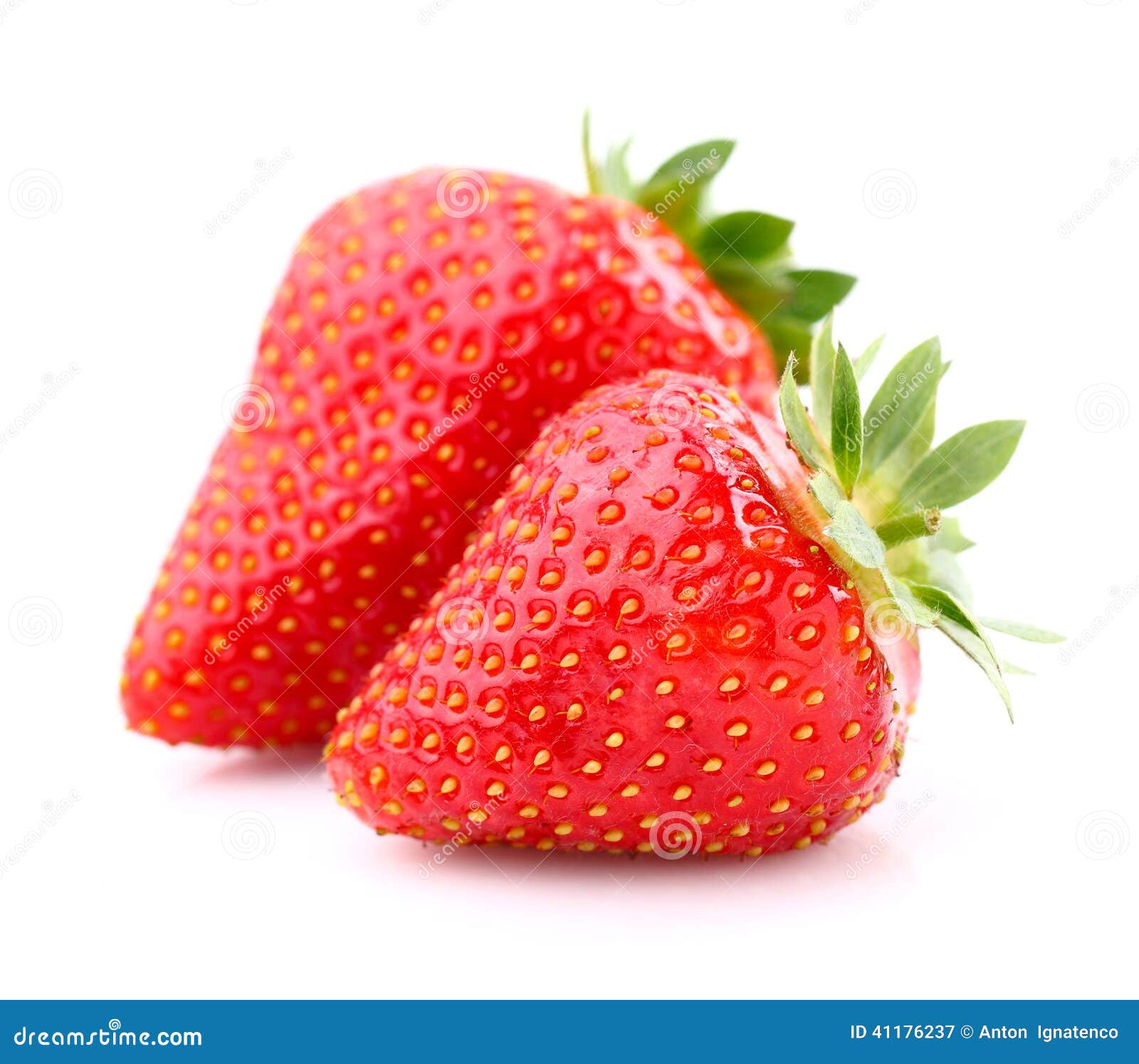 Two sweet strawberries stock image. Image of macro, strawberry - 41176237