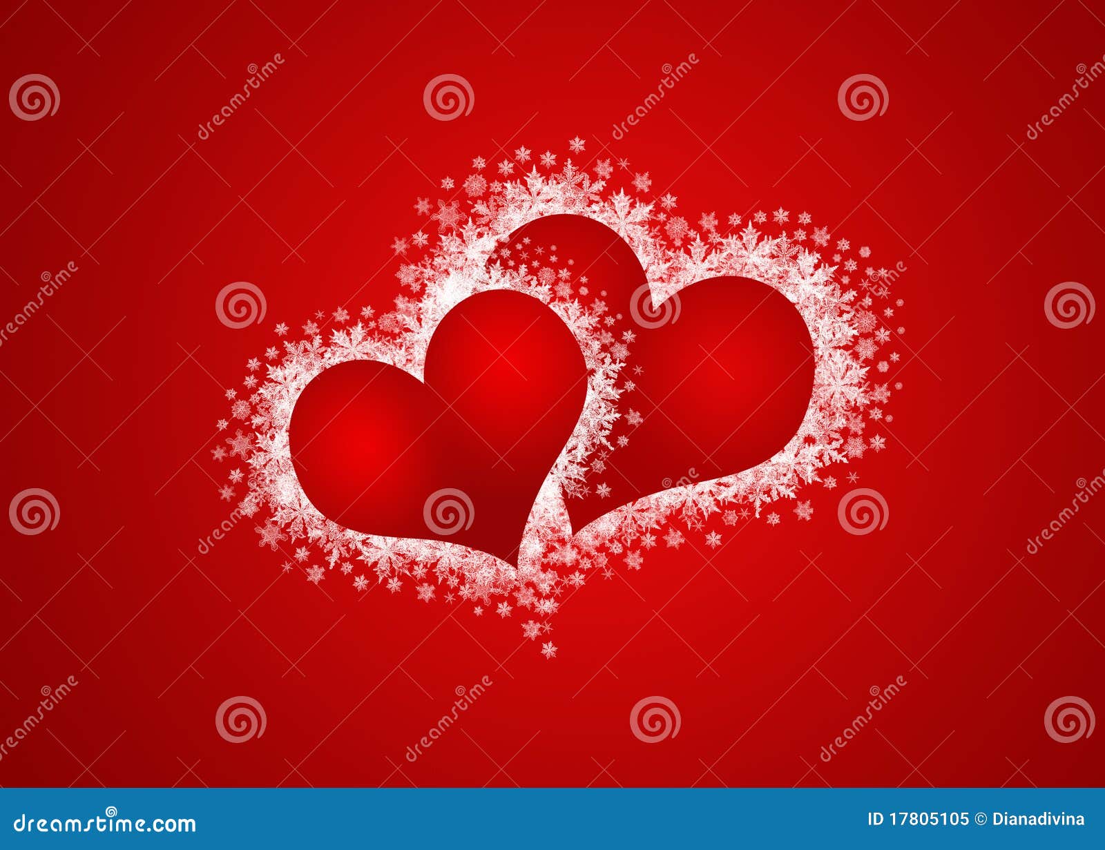 Two Sweethearts in Red Background Stock Illustration - Illustration of ...