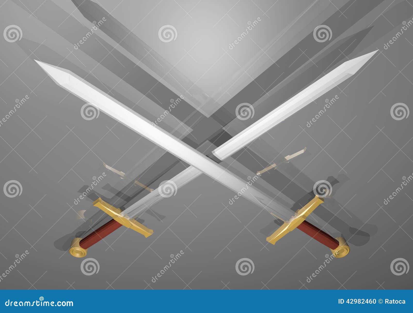 Two swords stock illustration. Illustration of shiny - 42982460