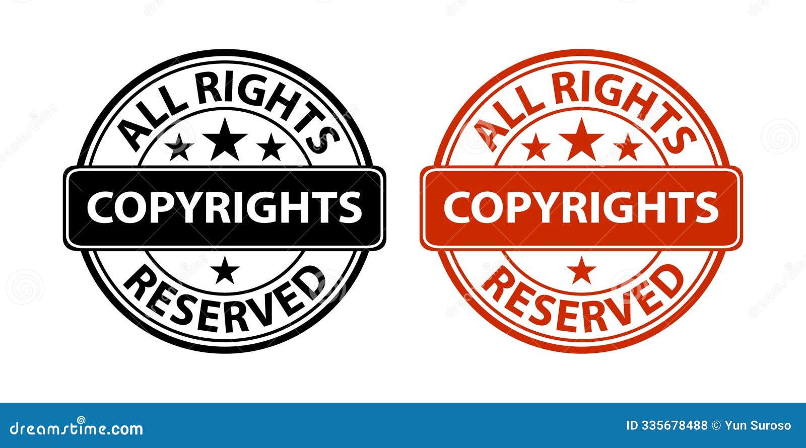Two Symbol Copyrights Reserved Vector Illustration for Elements Design ...