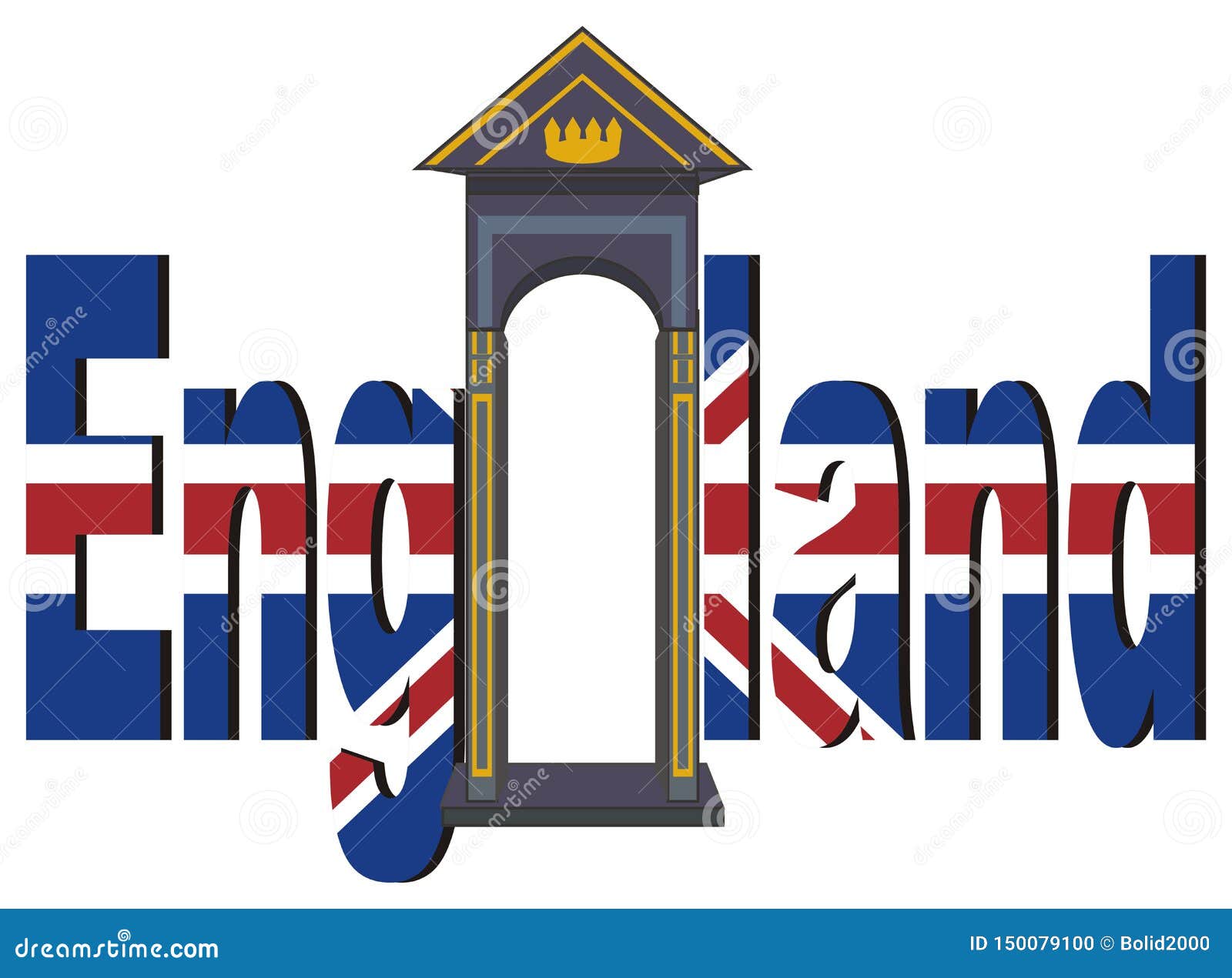 Two symbols of England stock illustration. Illustration of tourism ...