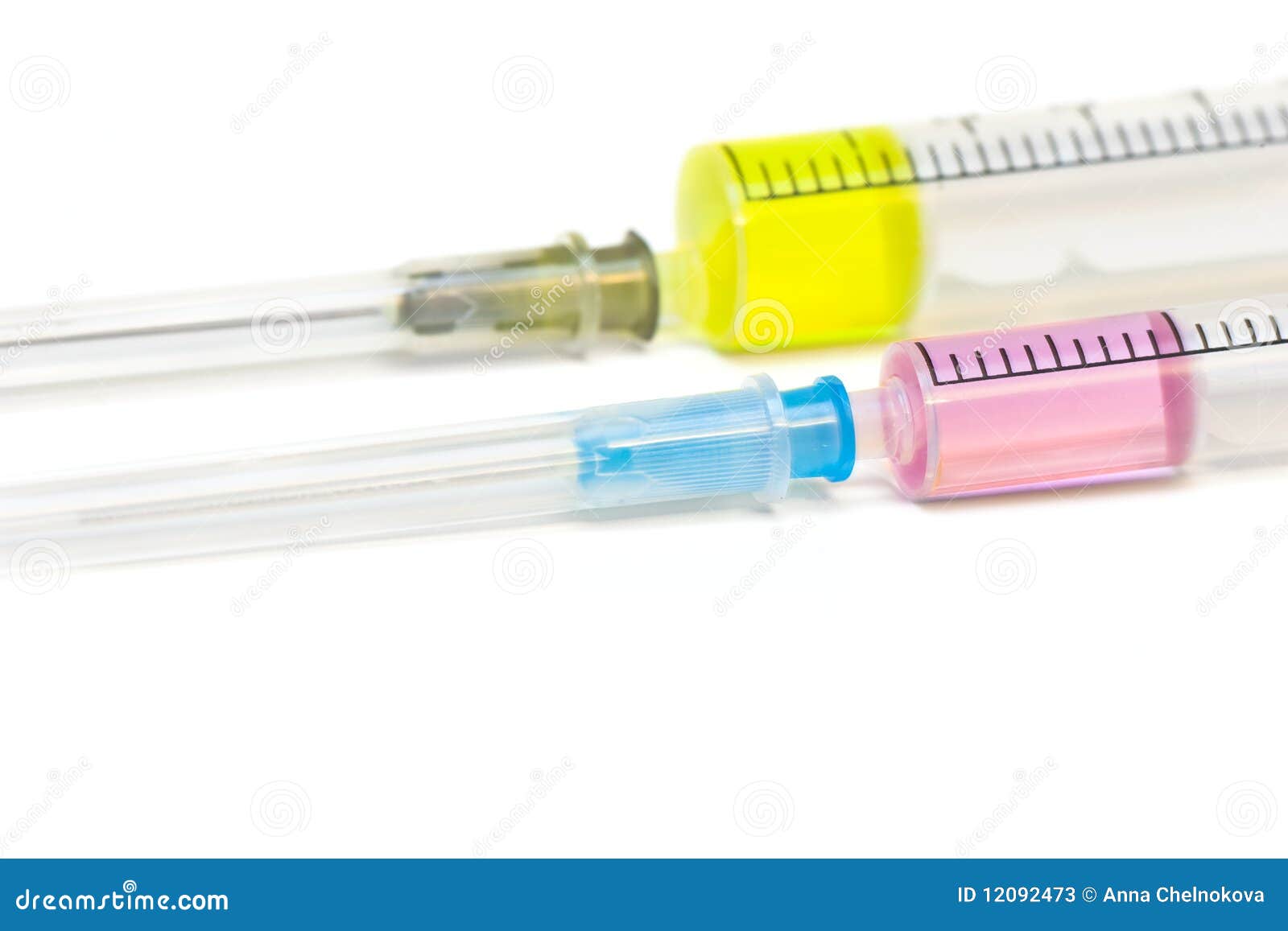 Two syringes. stock image. Image of object, group, remedy - 12092473