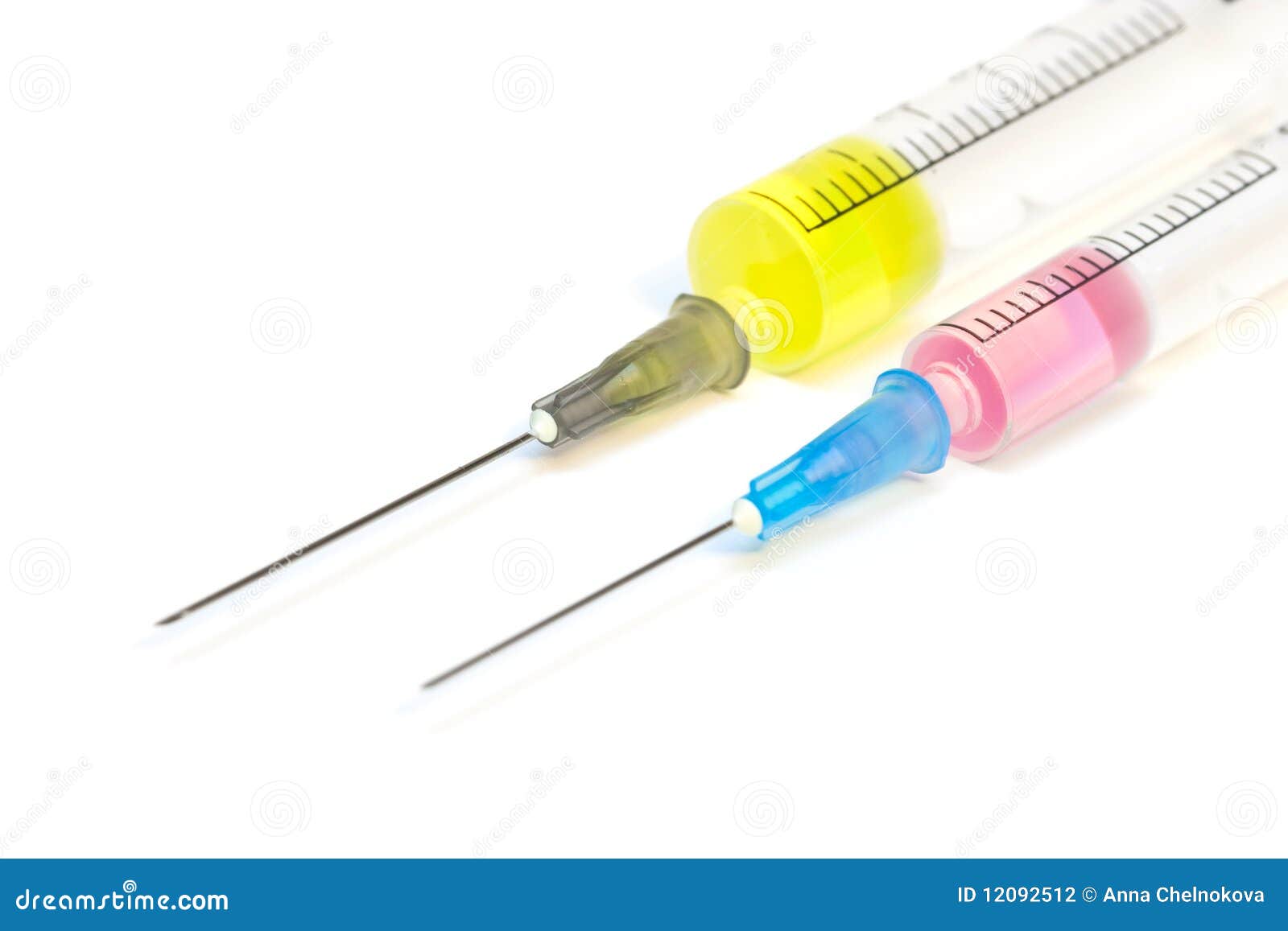 Two syringes. stock photo. Image of syringe, drug, medicine - 12092512