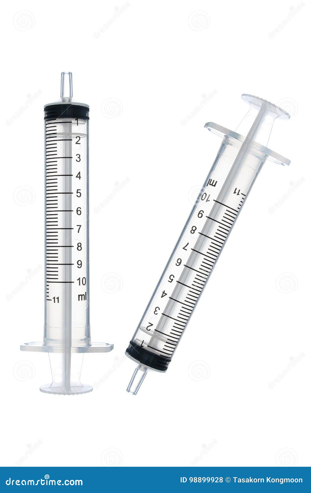 Two Syringes Isolated on White Stock Photo - Image of blood, medicine ...