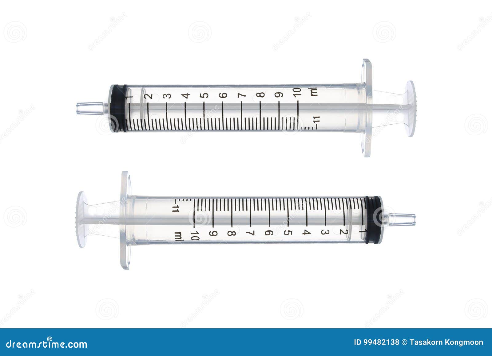 Two Syringes Isolated on White Stock Photo - Image of injection ...