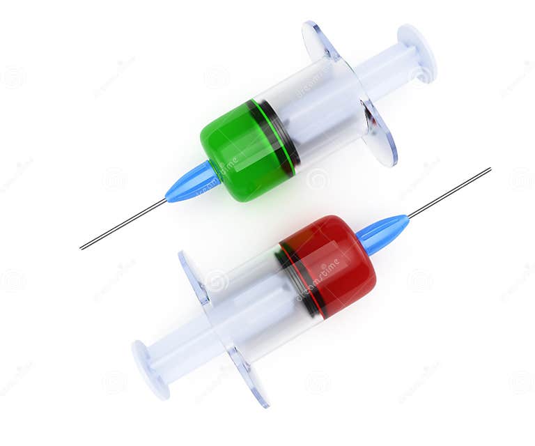 Two syringes stock illustration. Illustration of care - 36641523